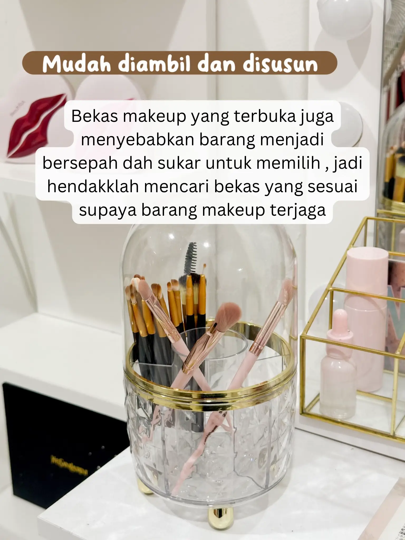 Pilih Rak Makeup Bertutup ? Perlu ke | Galeri disiarkan oleh ...