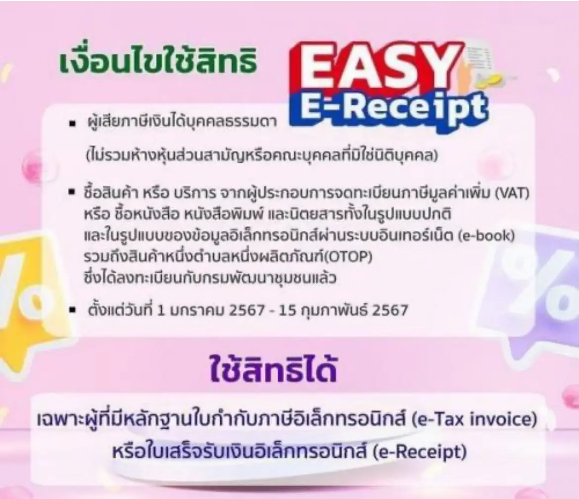 มาตรการEasy E-receipt…ช้อปต้นปี 1มค - 15กพ67 | แกลเลอรีที่โพสต์โดย Goodday_story | Lemon8