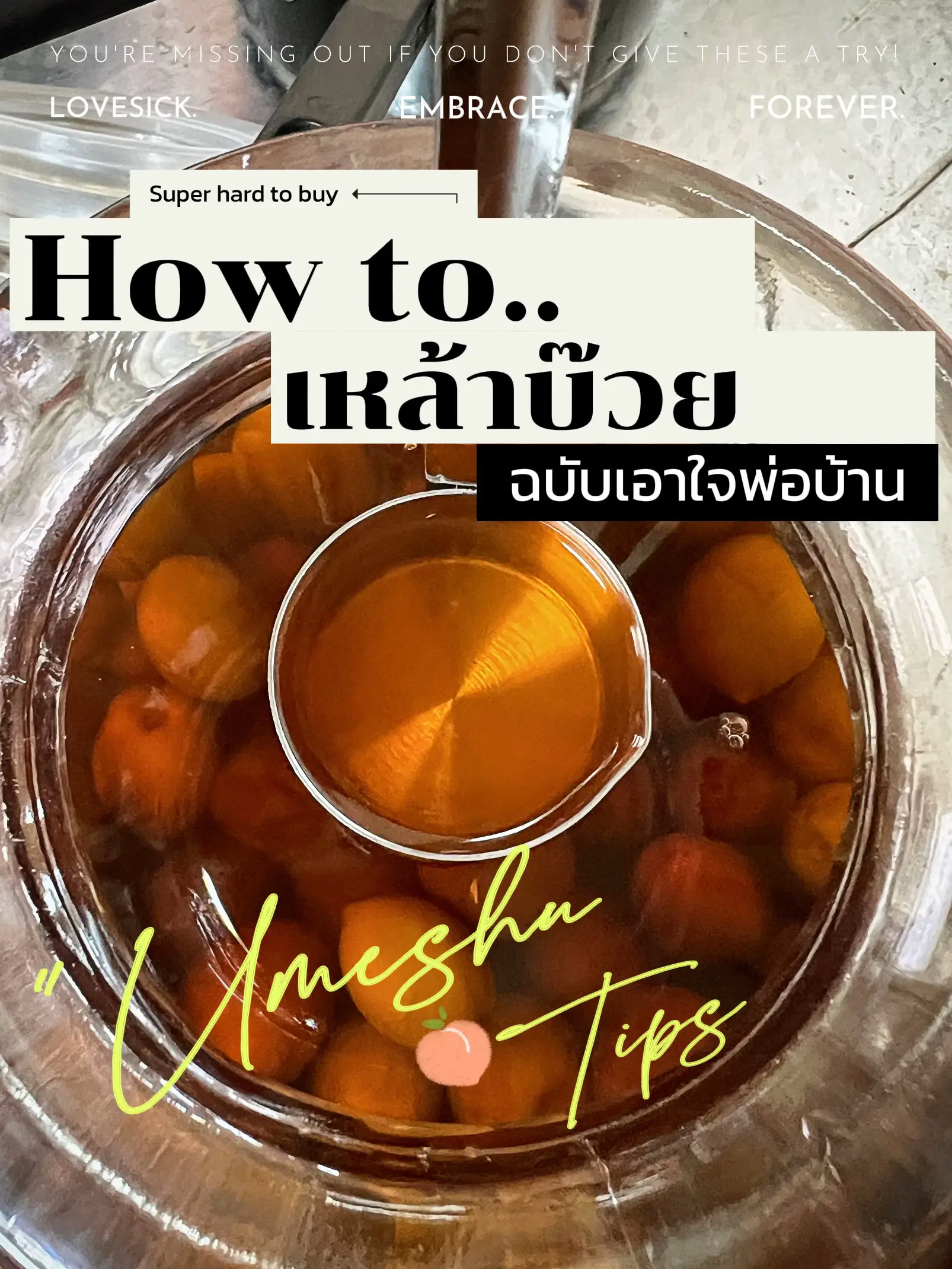 สูตรดองเหล้าบ๊วย ฉบับบ้านเราค่ะ 🥃🌸 | แกลเลอรีที่โพสต์โดย Baan.Mhee.Story | Lemon8