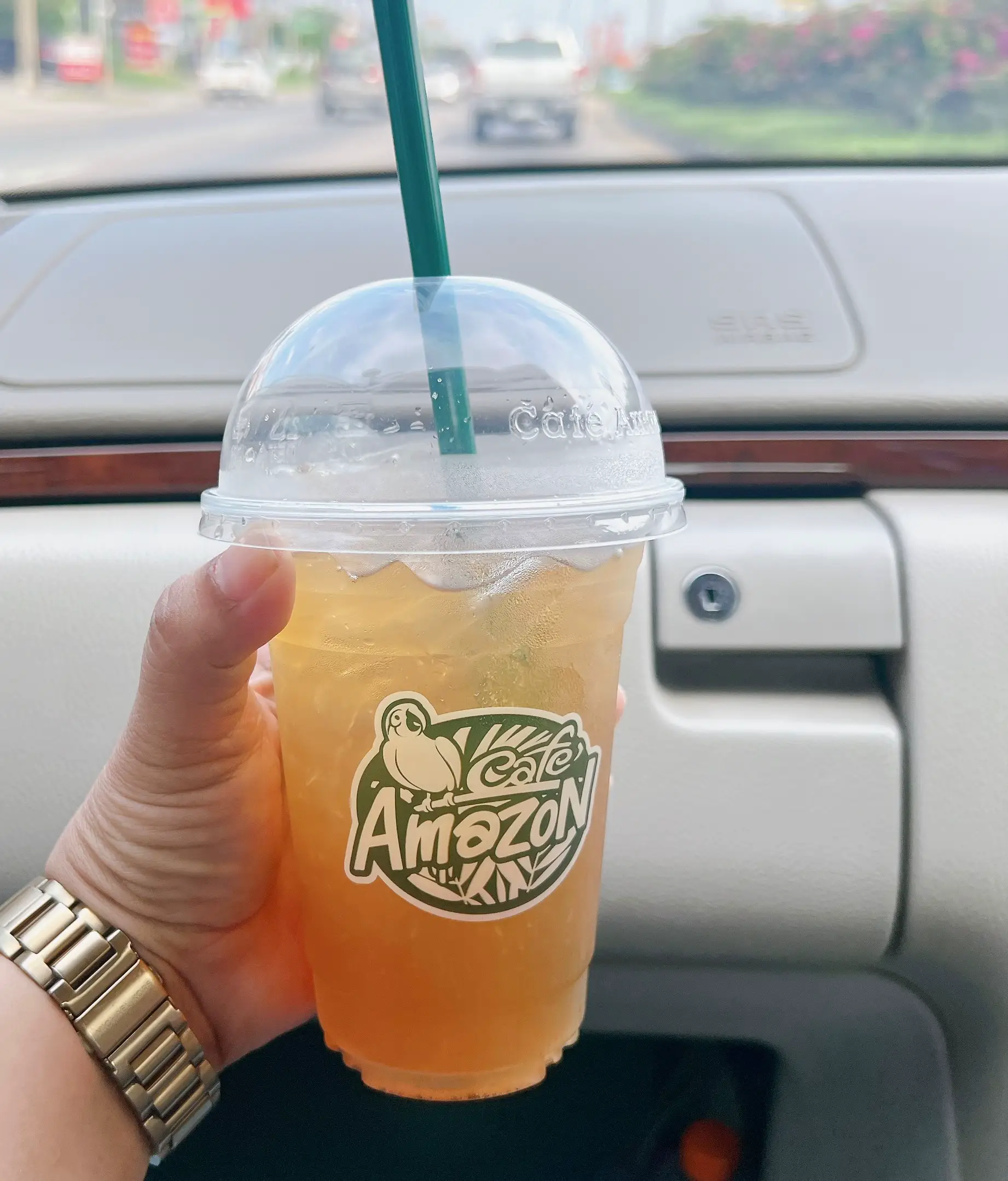 เครื่องดื่ม Café Amazon ดื่มแล้วสดชื่น#ชาเขียวน้ำผึ้งมะนาวเจลลี่ | แกลเลอรีที่โพสต์โดย TIYA | Lemon8