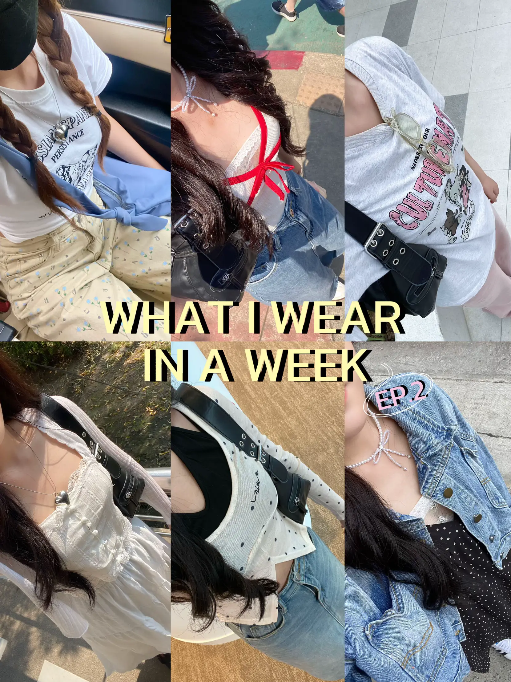 WHAT I WEAR IN A WEEK🍒🌼|EP.2 OOTD | แกลเลอรีที่โพสต์โดย บีมมม 𓏔 𓈒🌷🐈 | Lemon8