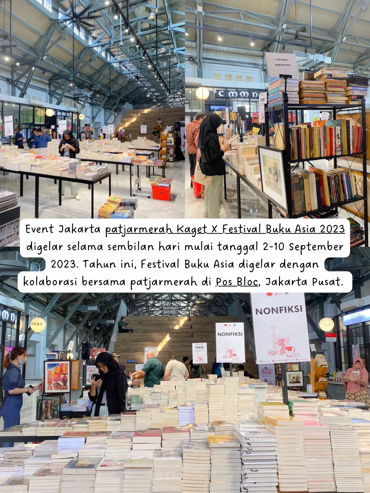 [Place To Go Jakarta] Bazar Buku di Pos Bloc📚 | Galeri diposting oleh nabilamaulidyar | Lemon8