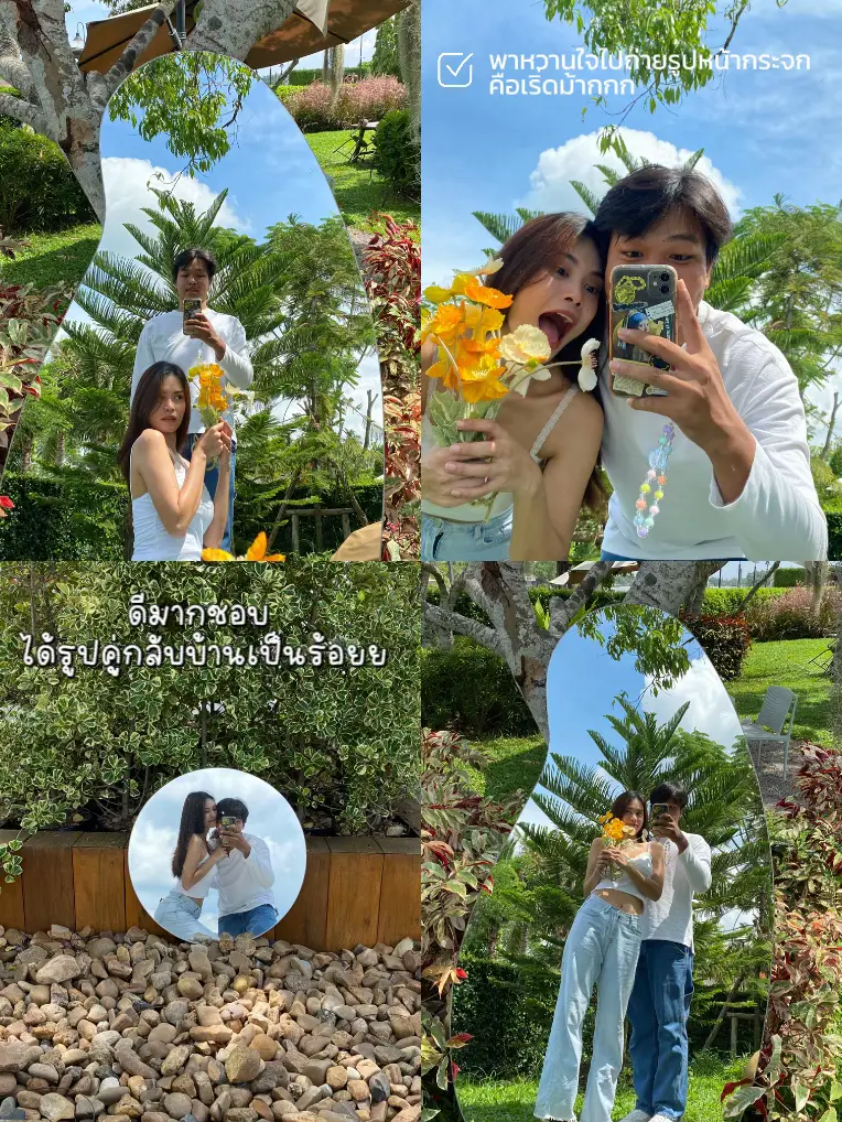 ถ่ายรูปคาเฟ่กับหวานใจจ💖@AMPHAWA | แกลเลอรีที่โพสต์โดย aran🌷 | Lemon8