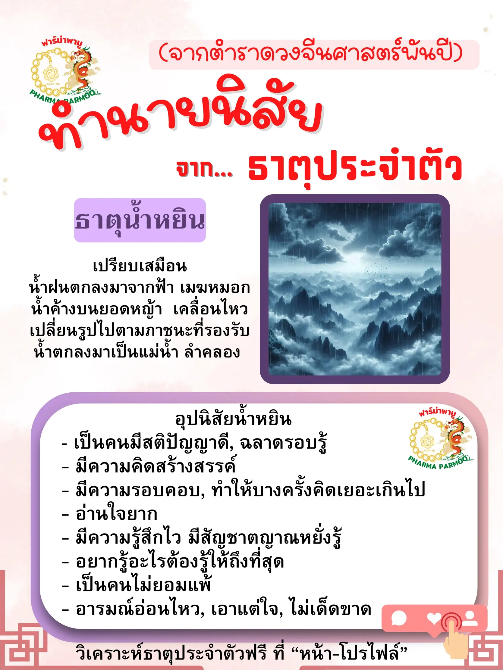 ทายนิสัยธาตุประจำตัว ตามดวงจีน(แม่นที่สุด) คนธาตุน้ำ 💦 | แกลเลอรีที่ ...