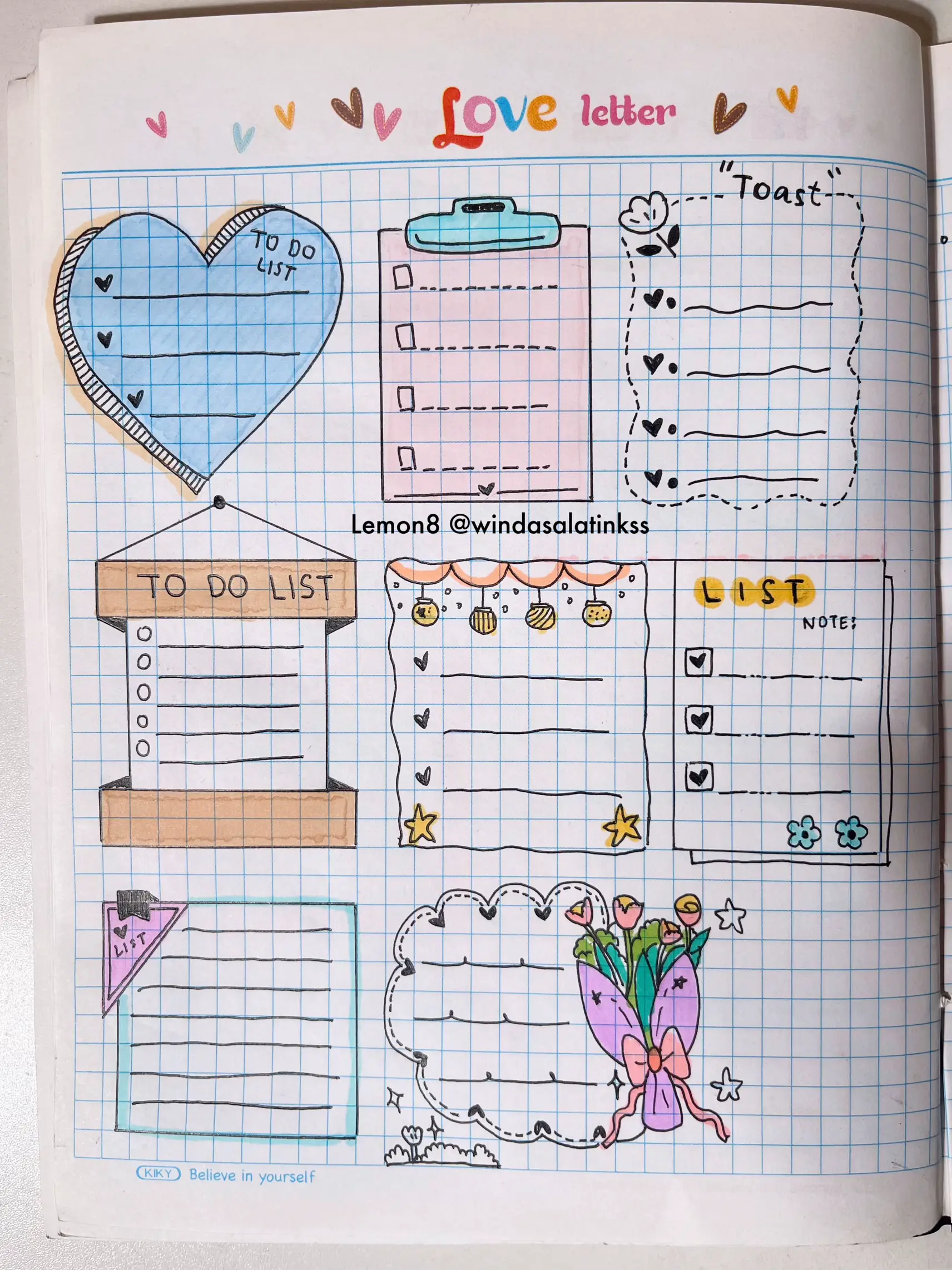 Menghias Buku Catatan - Pencarian Lemon8