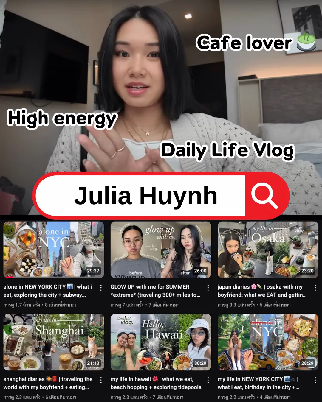 6 Youtuber ฝึกภาษาอังกฤษ Vlog / Study / Travel | แกลเลอรีที่โพสต์โดย World🌐Vine | Lemon8