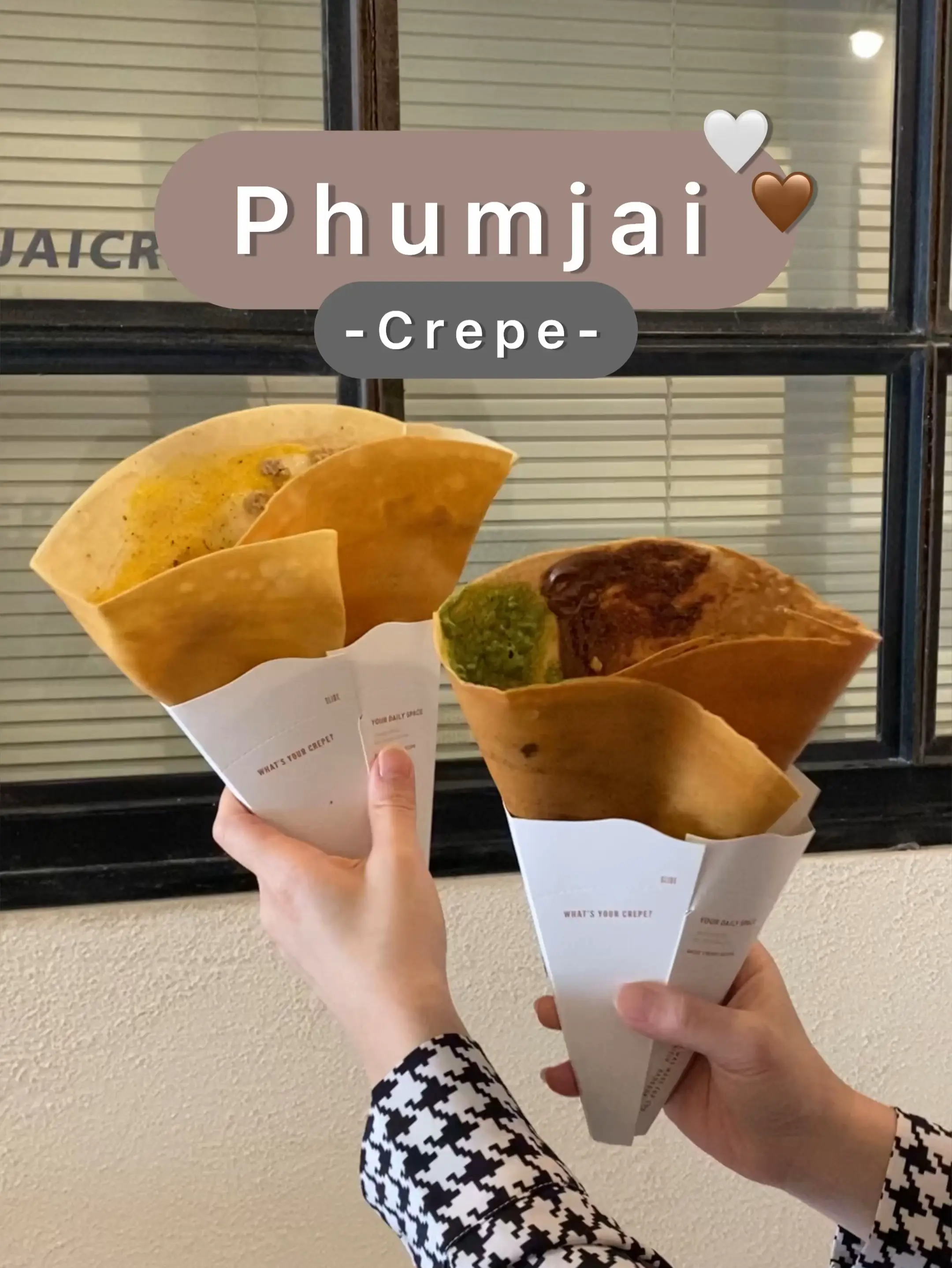 Proud Crepe: Phumjai Crepe Firm Filling Crepe Shop Thin Crisp Powder | Video published by ...