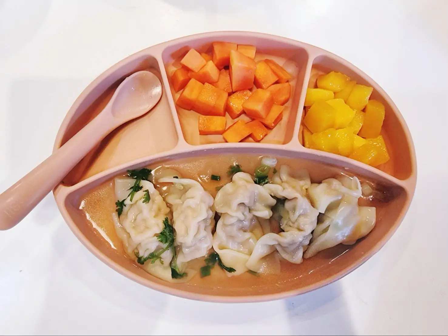 🥟Pork Juice Dumpling + Papaya + Mango | Gallery posted by Babyfood_Nana ...