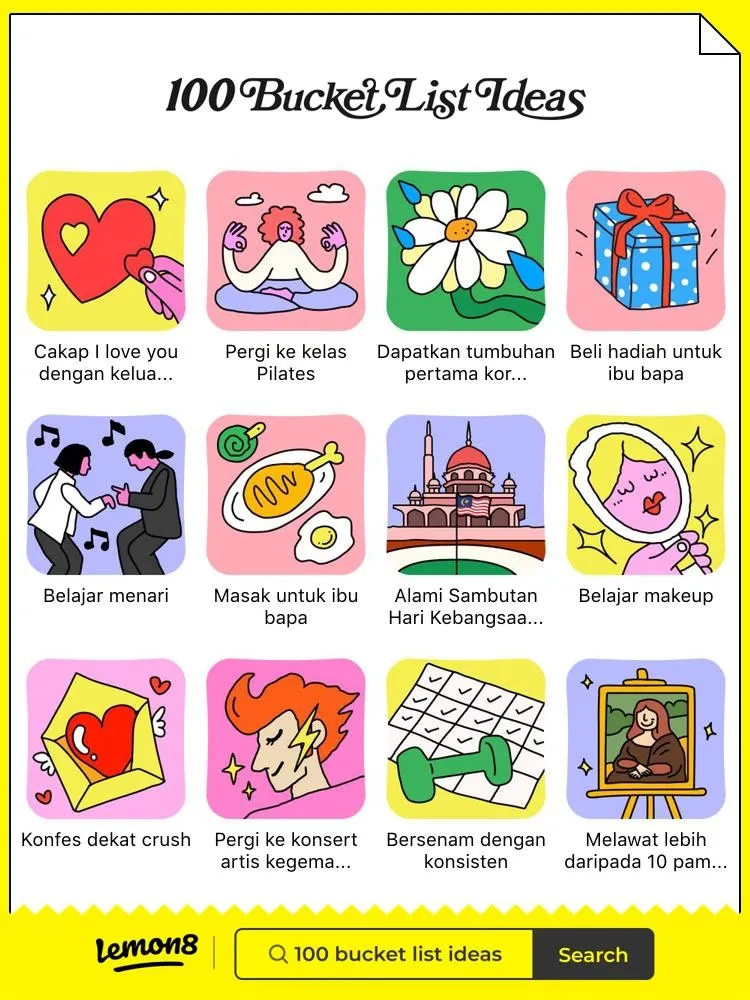 Check out 100 Buck List Ideas! | Galeri disiarkan oleh NORAISAH AMERUD ...