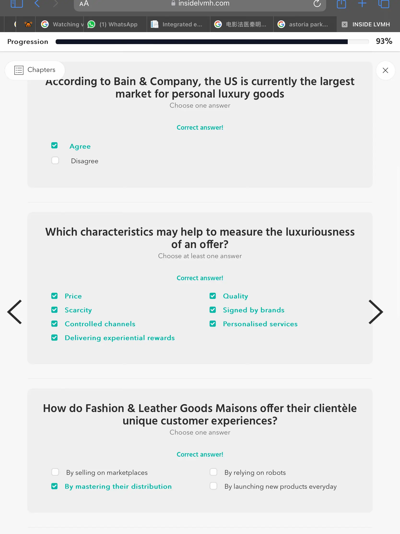 ANSWERS to 2nd quiz of LVMH 1st module 1️⃣🫶 | Gallery posted by kerker ...