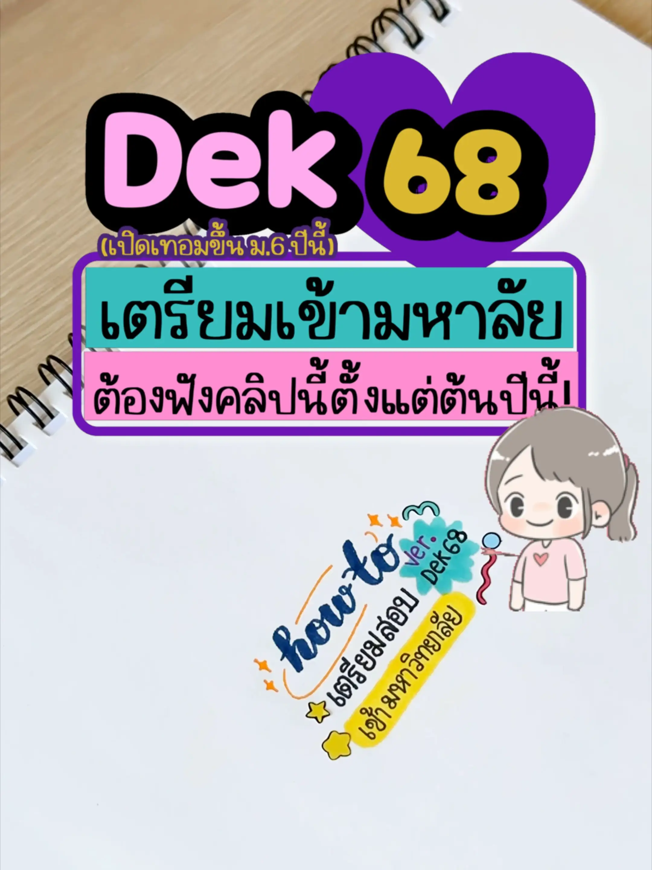 How to เตรียมตัวเข้ามหาลัย ฉบับ Dek68 | วิดีโอที่เผยแพร่โดย ชีทสรุปพี่แจน👱🏻‍♀️💖 | Lemon8