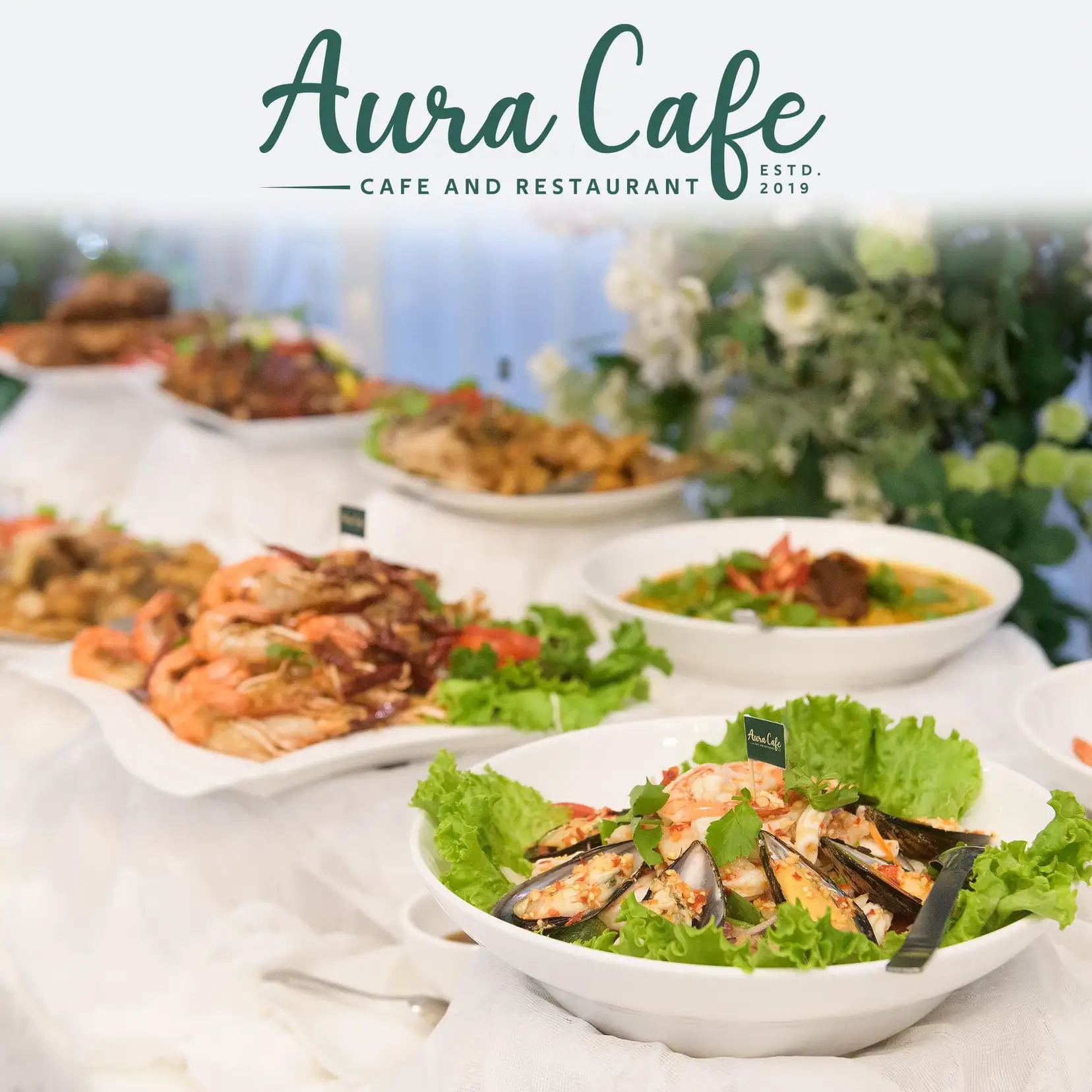 เปลี่ยนบรรยากาศจัดเลี้ยง 📌ออร่าคาเฟ่ ขอนแก่น | แกลเลอรีที่โพสต์โดย Aura Cafe | Lemon8