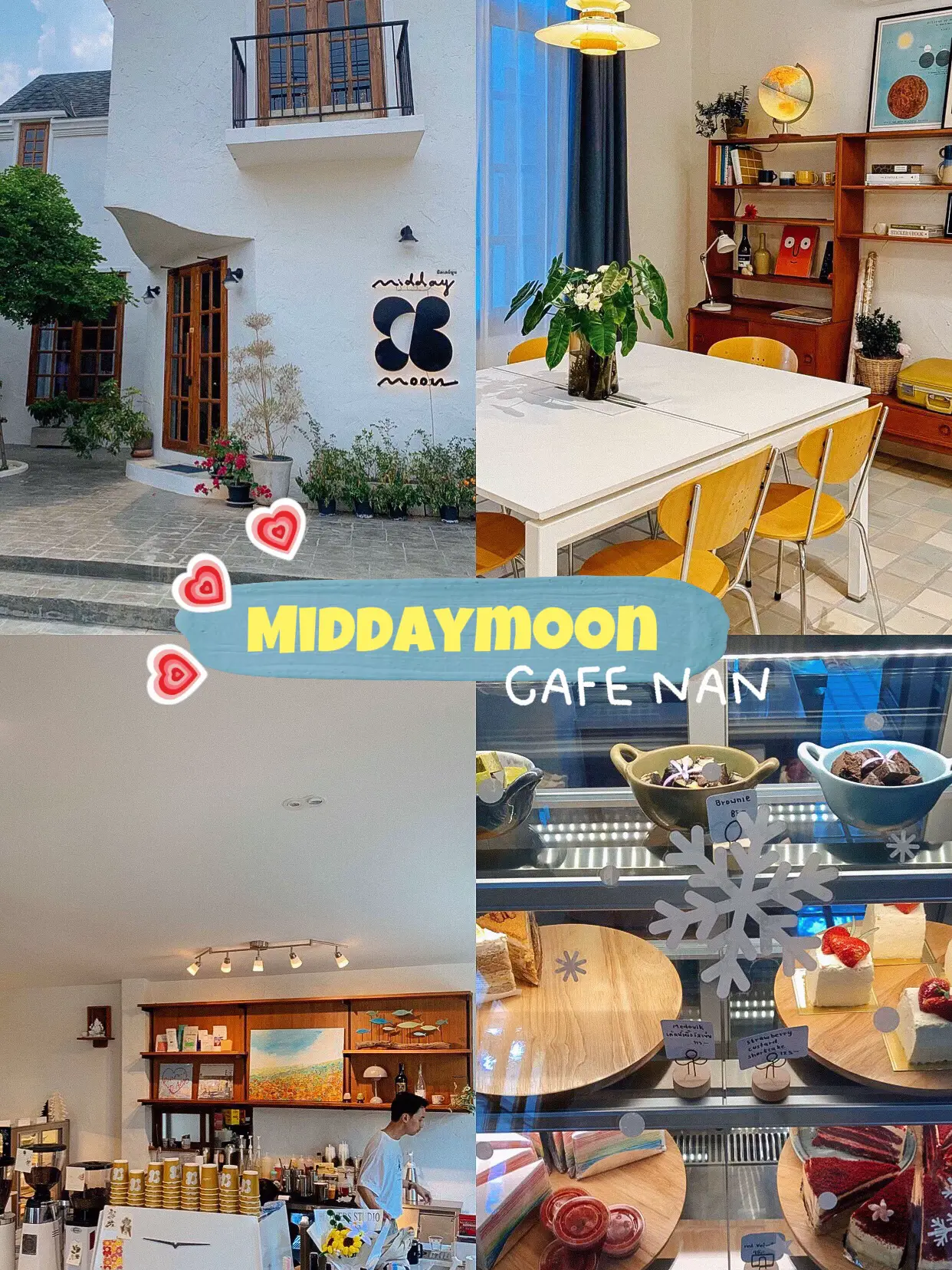 Midday moon 🌗 คาเฟ่น่านสุดคิ้ว | วิดีโอที่เผยแพร่โดย J.bittercake | Lemon8