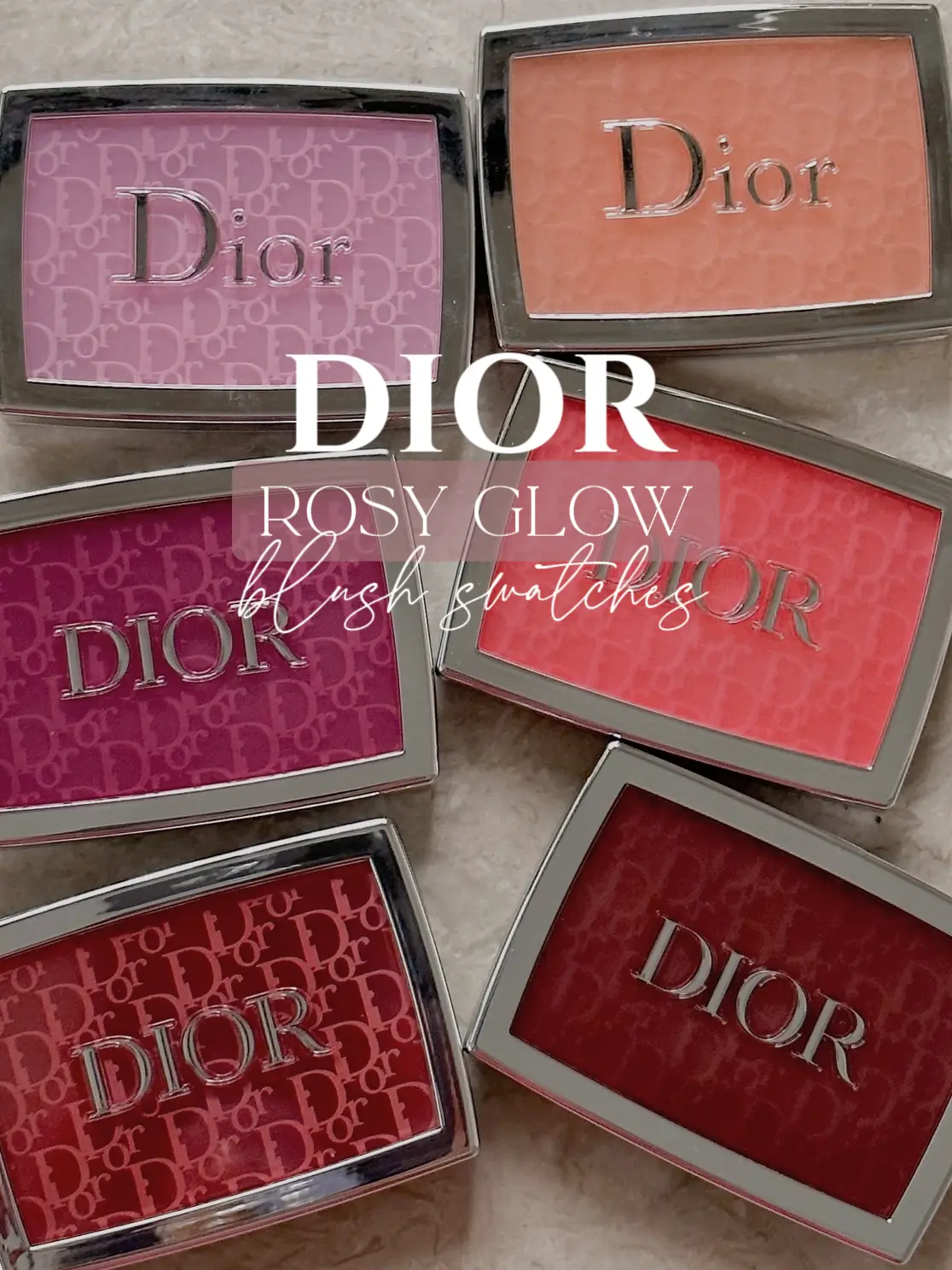 Dior Rosy Glow Blush Swatches ALL SHADES | Galeri diposting oleh The Reyna Edit | Lemon8