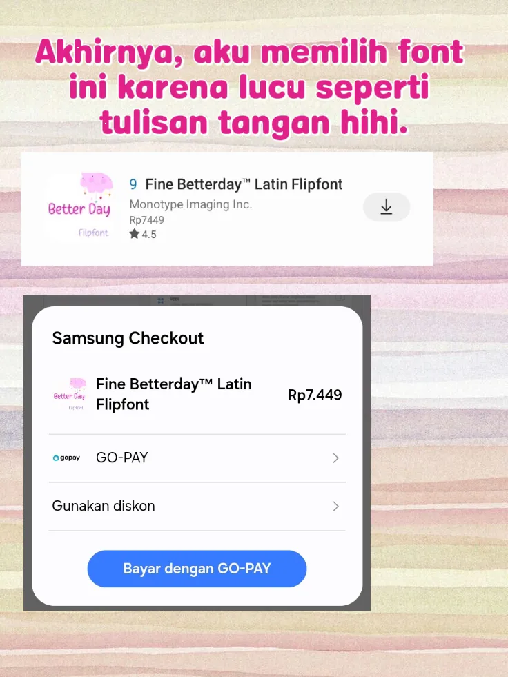BELI FONT SAMSUNG BAYAR PAKAI GOPAY | Galeri diposting oleh sinscrafts | Lemon8
