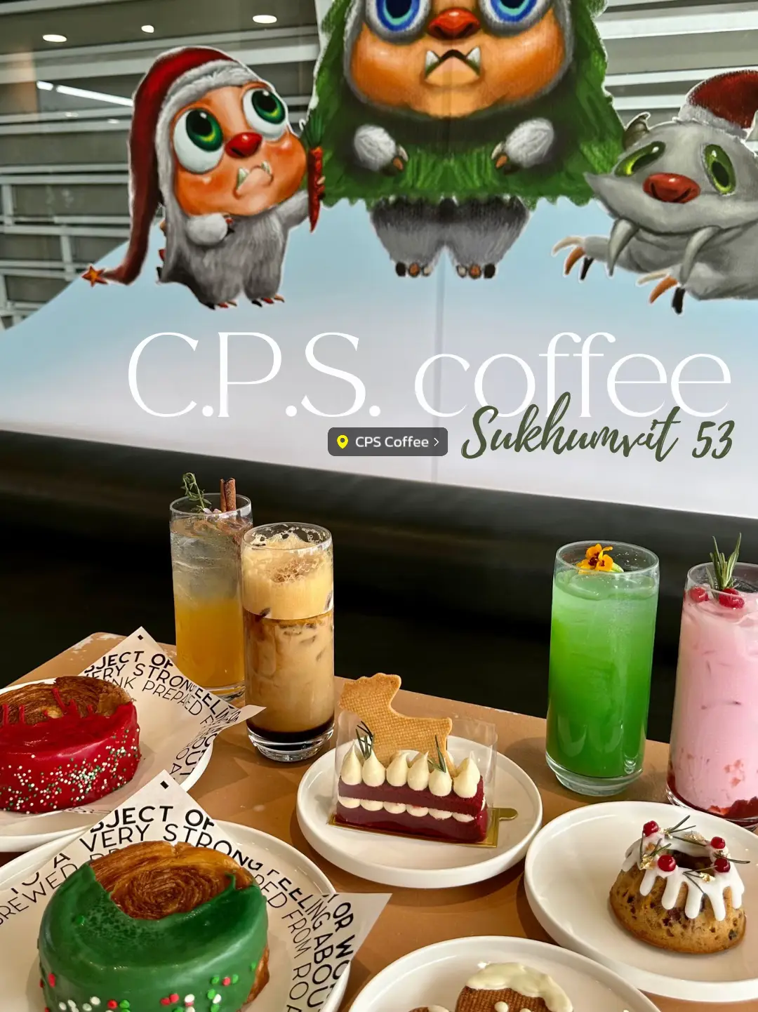 C.P.S. coffee🥤 คาเฟ่สีขาวใจกลางสุขุมวิทมาในธีม Christmas | แกลเลอรีที่โพสต์โดย Wanwankidtaekin ...