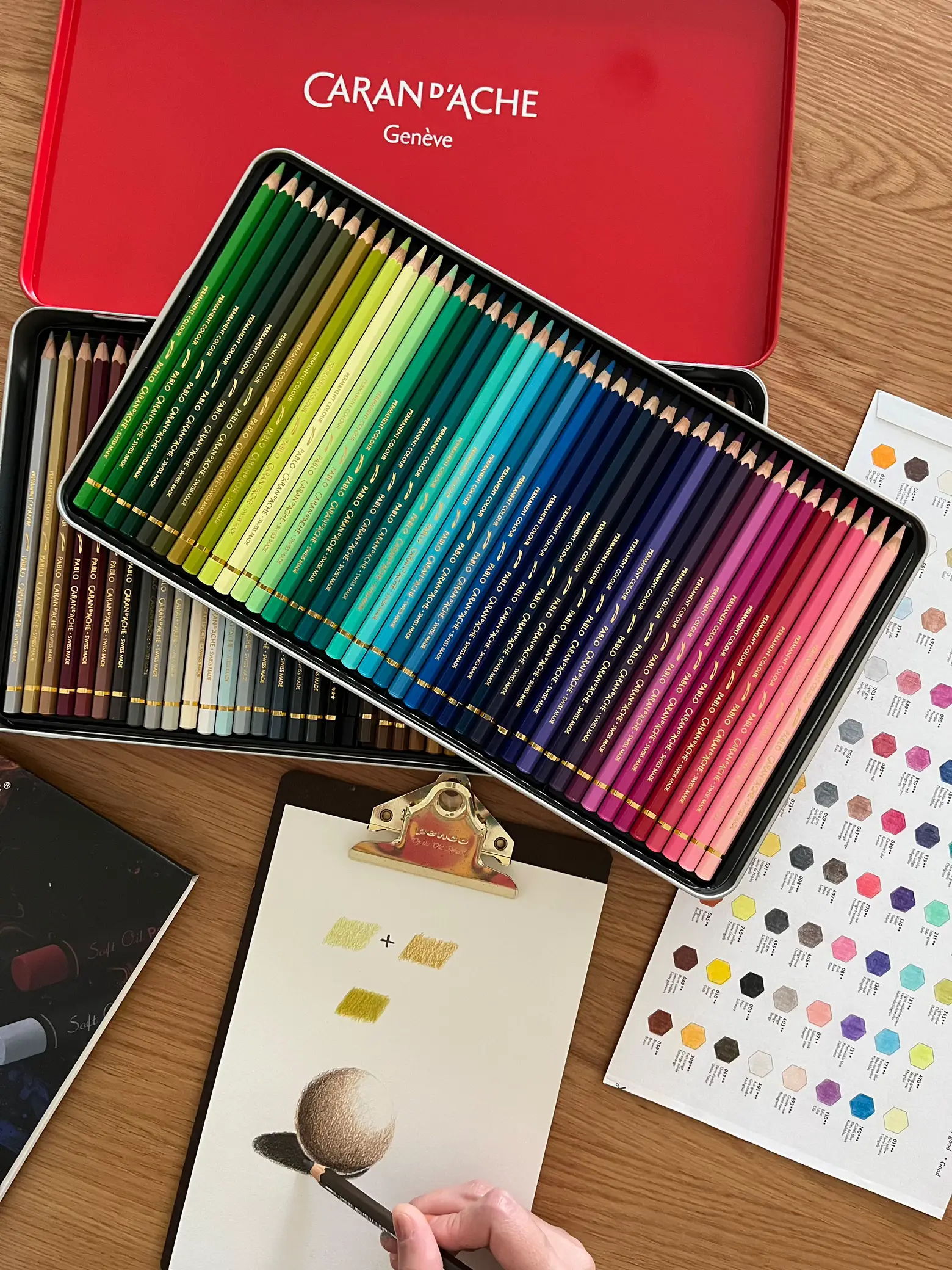 Review 🎨 สีไม้เกรดศิลปิน Caran D’Ache รุ่น Pablo 80 สี 😍 | แกลเลอรีที่ ...