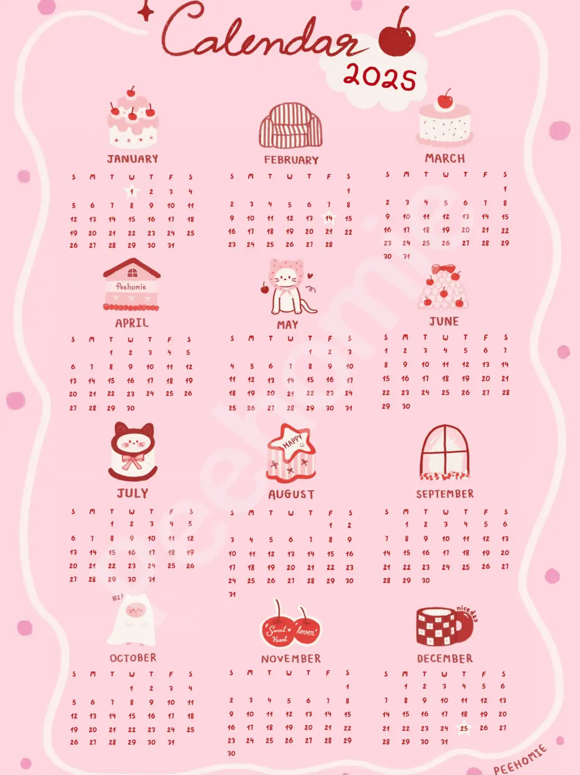 ปฏิทินภาพถ่าย ปี2025/2568 | แกลเลอรีที่โพสต์โดย sukanya kulpakt | Lemon8