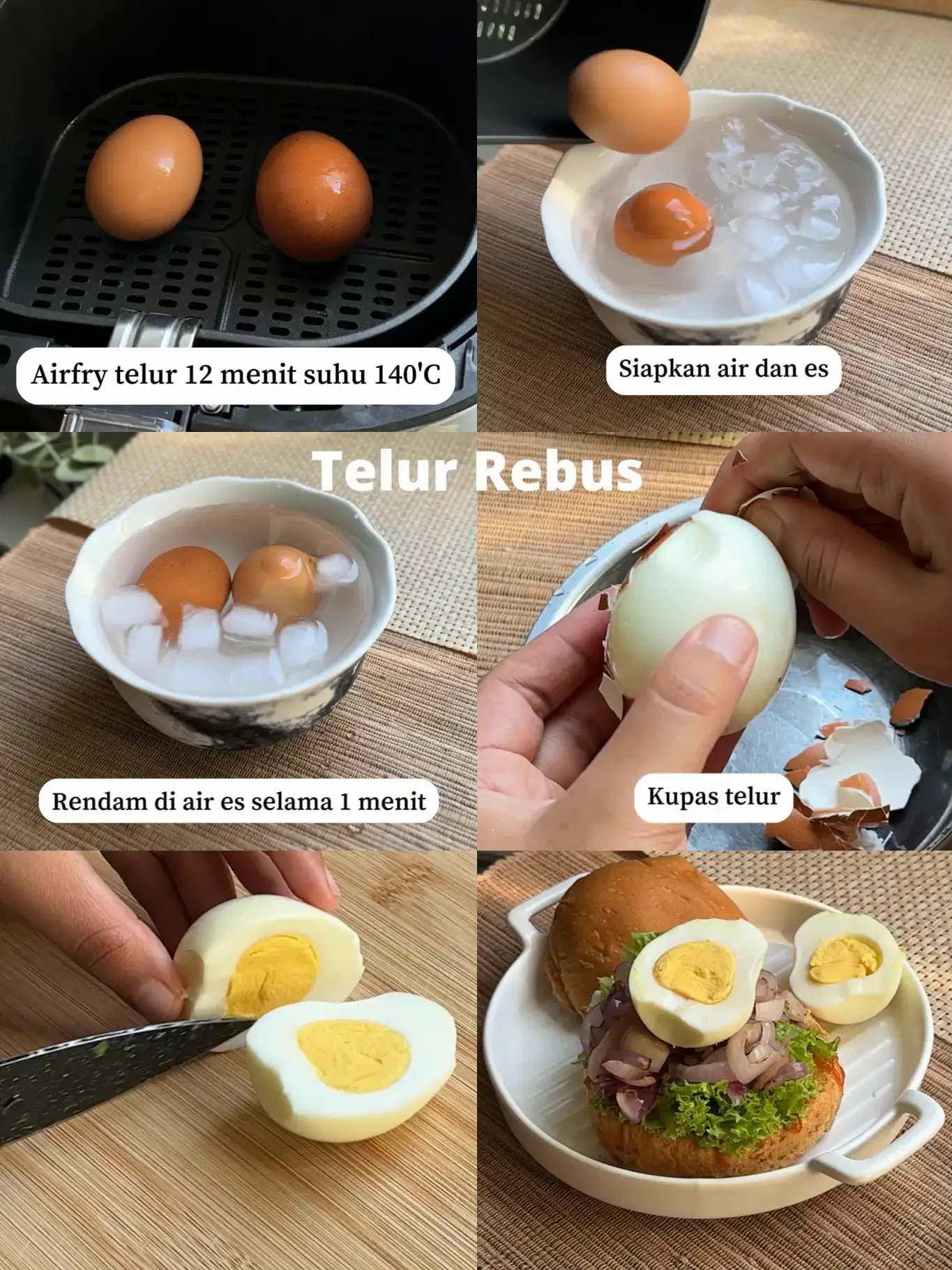 Rebus telur di airfryer bisa meledak ga ya⁉️ | Galeri diposting oleh groottmood | Lemon8