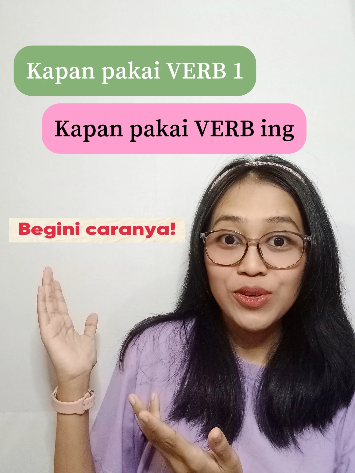 CARA MUDAH penggunaan Verb 1 vs Verb ing👍🏻 | Video dipublikasikan oleh ...