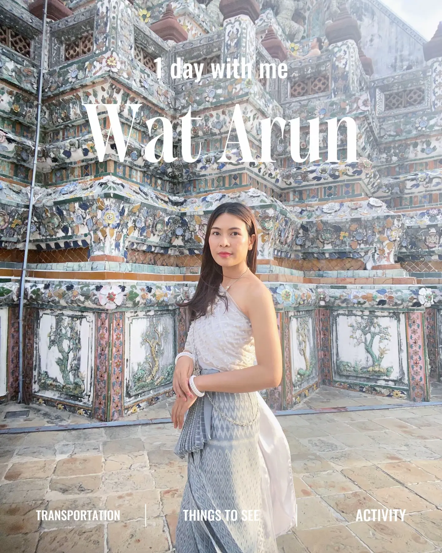 Wat Arun พาเที่ยววัดอรุณ 1 วัน 🙏🤍 | แกลเลอรีที่โพสต์โดย Yuuiwadee | Lemon8