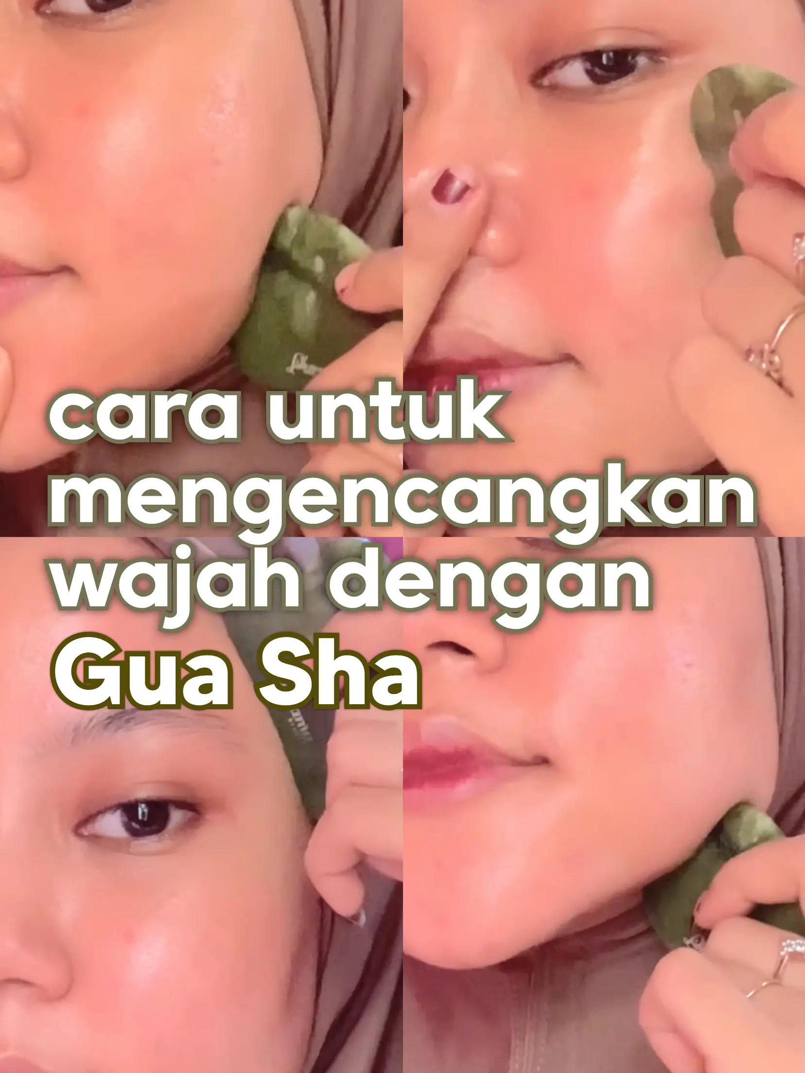 Cara Mengencangkan Wajah Dengan Gua Sha‼️ | Video dipublikasikan oleh m i r n a 🕊 | Lemon8