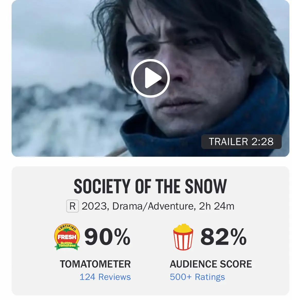 รีวิวหนัง Society of the Snow หิมะโหด คนทรหด 🗻 | แกลเลอรีที่โพสต์โดย ...