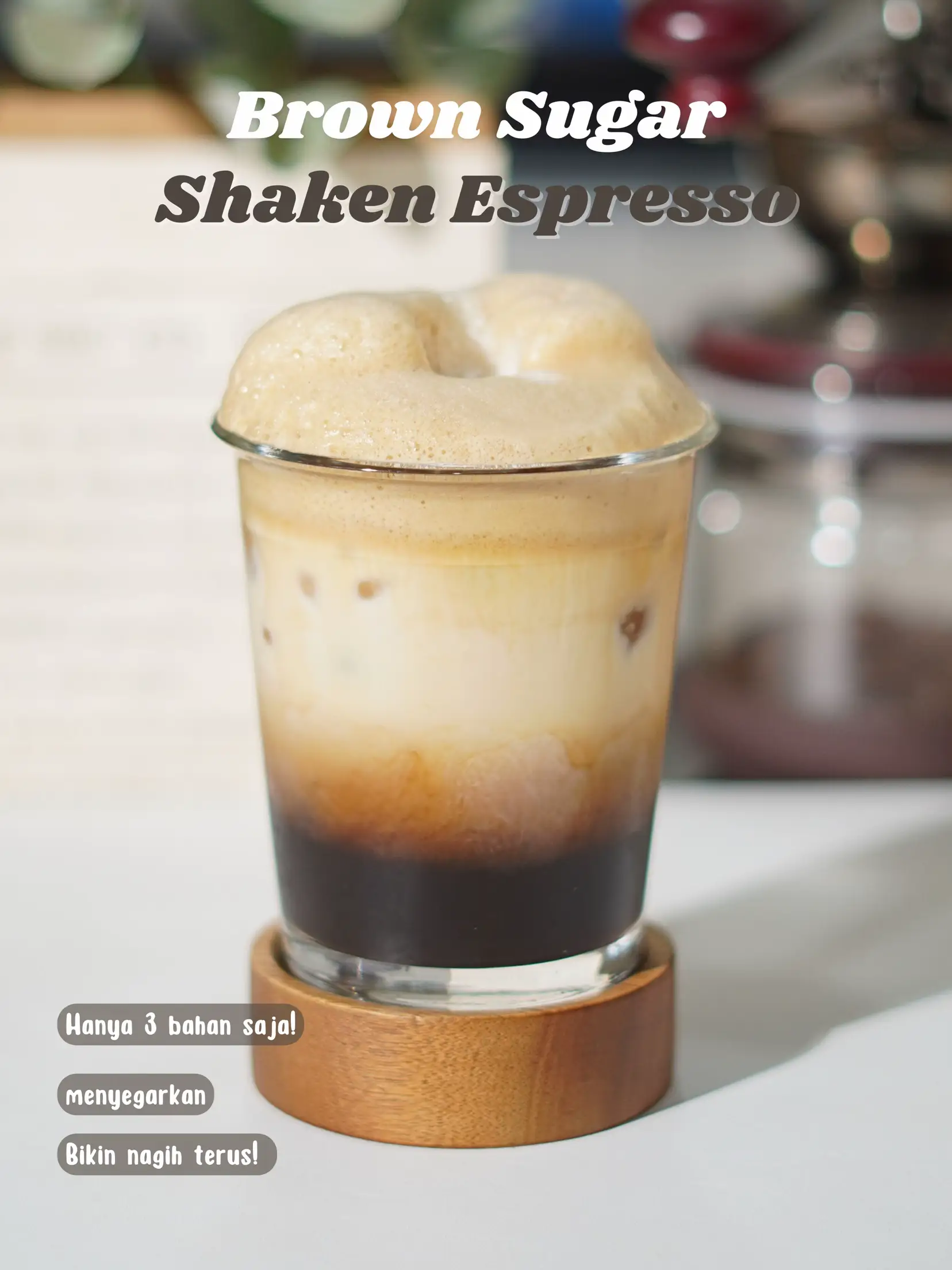 Brown sugar shaken espresso | วิดีโอที่เผยแพร่โดย irj_homecafe | Lemon8