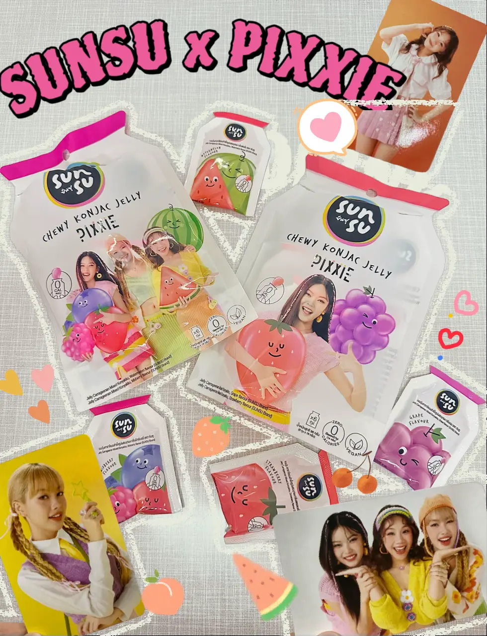 SUNSU x PIXXIE | เยลลี่บุก0แคล | แกลเลอรีที่โพสต์โดย Patto | Lemon8