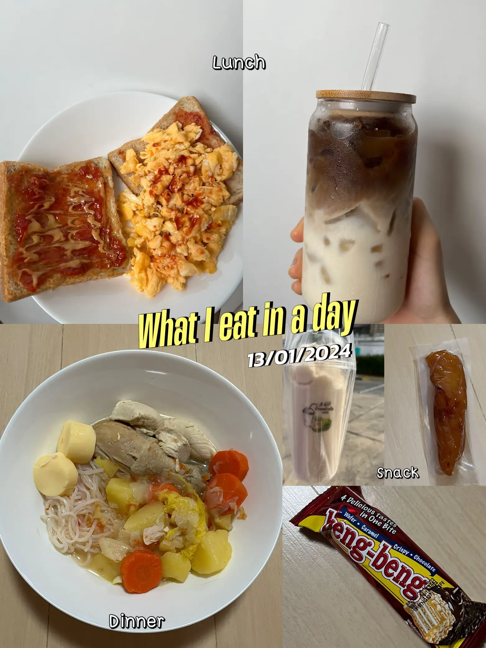 13/01/2024 🐈 ≈1,303 kcal (no work out) | แกลเลอรีที่โพสต์โดย Ji ᜊ₍ᐢ. ̫ ...