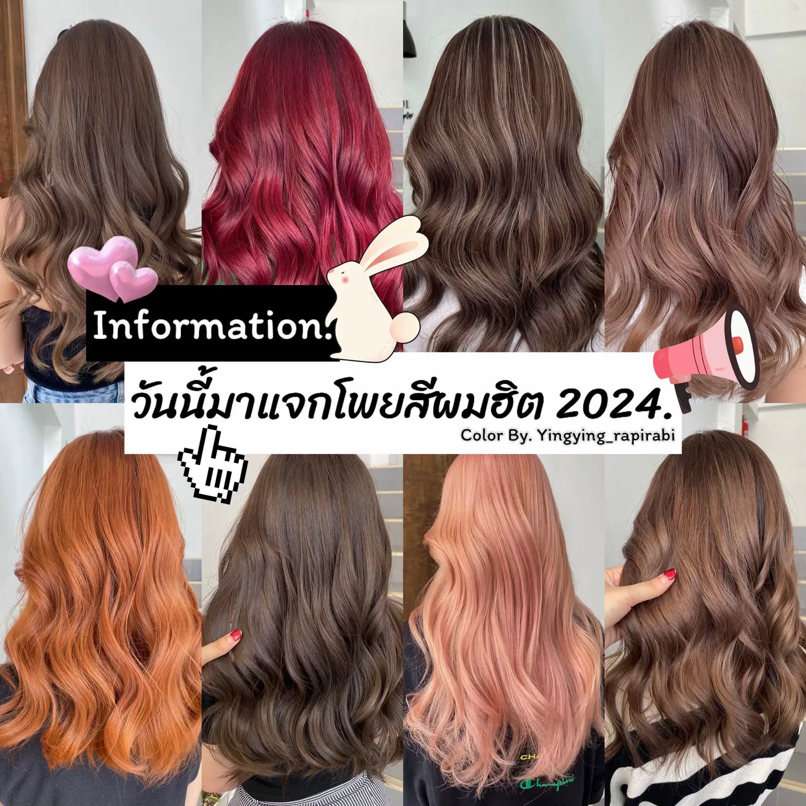 ป้ายยาสีผมสุดฮิต 2024. Hair Color Idea.💖 | แกลเลอรีที่โพสต์โดย Inkku ...