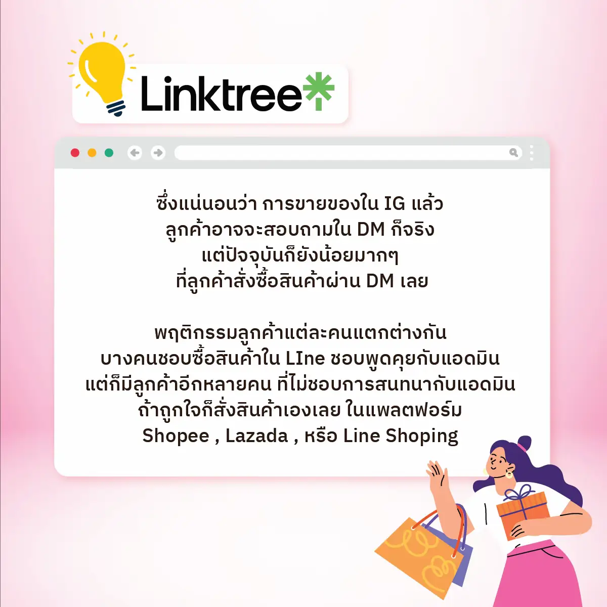 ทำไมบิวถึงแนะนำให้ใส่ Linktree ที่หน้า Bio IG ?? | แกลเลอรีที่โพสต์โดย Bew A’riss | Lemon8