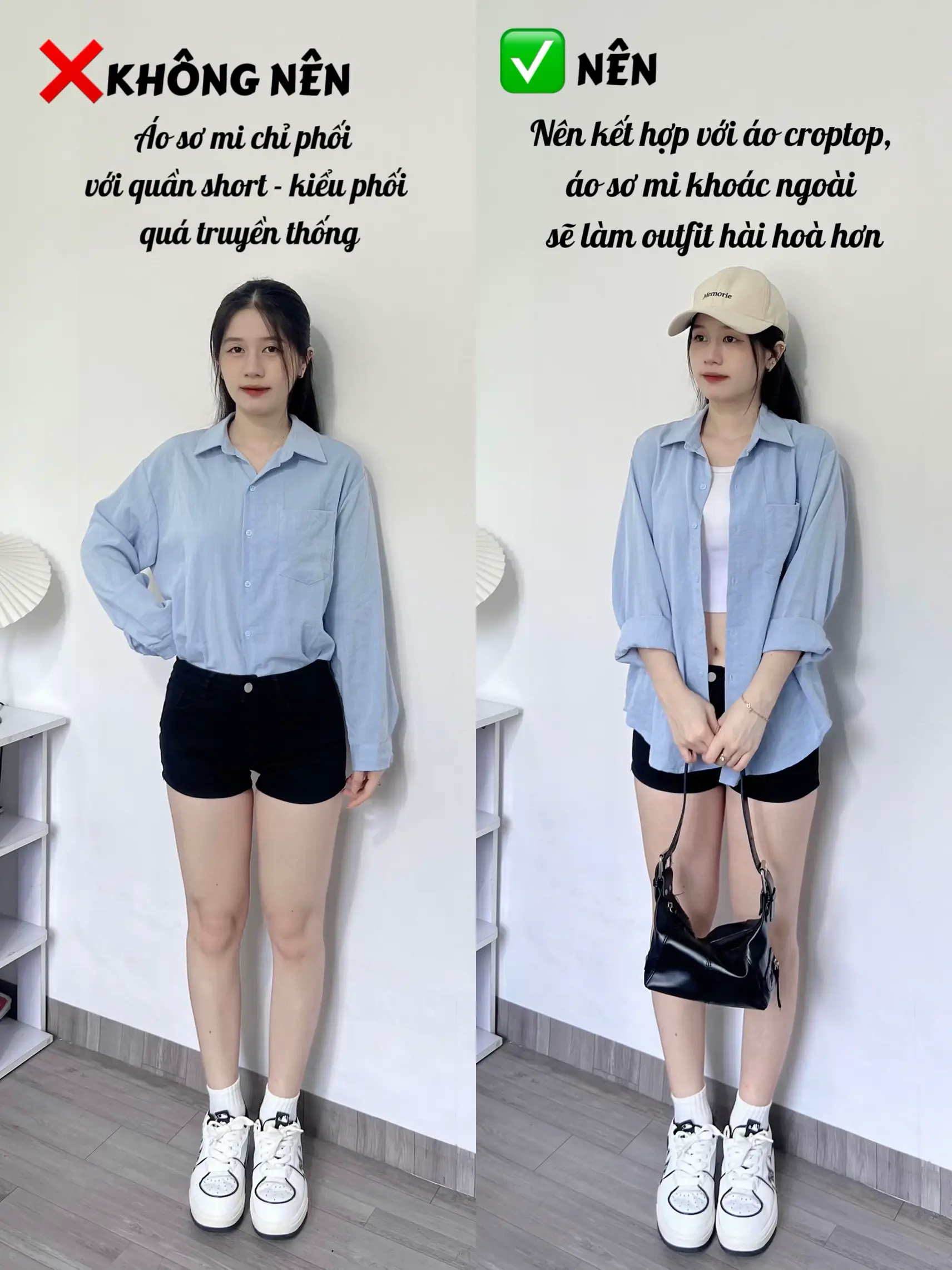 Tips phối đồ với ÁO SƠ MI nâng cấp gu của bạn | Bộ sưu tập do Kim Nhung ...