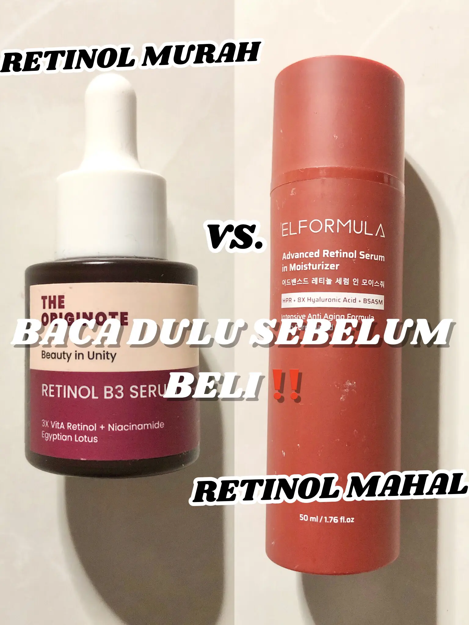 RETINOL MAHAL VS MURAH ?! LEBIH PILIH MANA? | Galeri diposting oleh ...