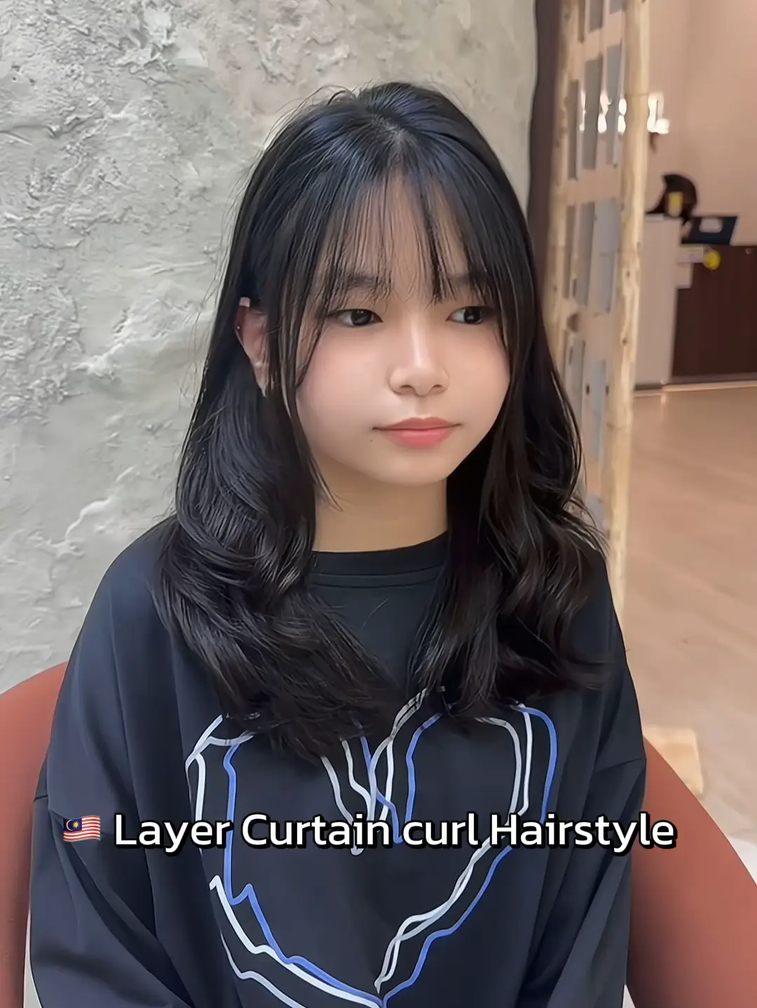 🇲🇾Layer Curtain curl Hairstyle | Video diterbitkan oleh Hasol Stephanie ...