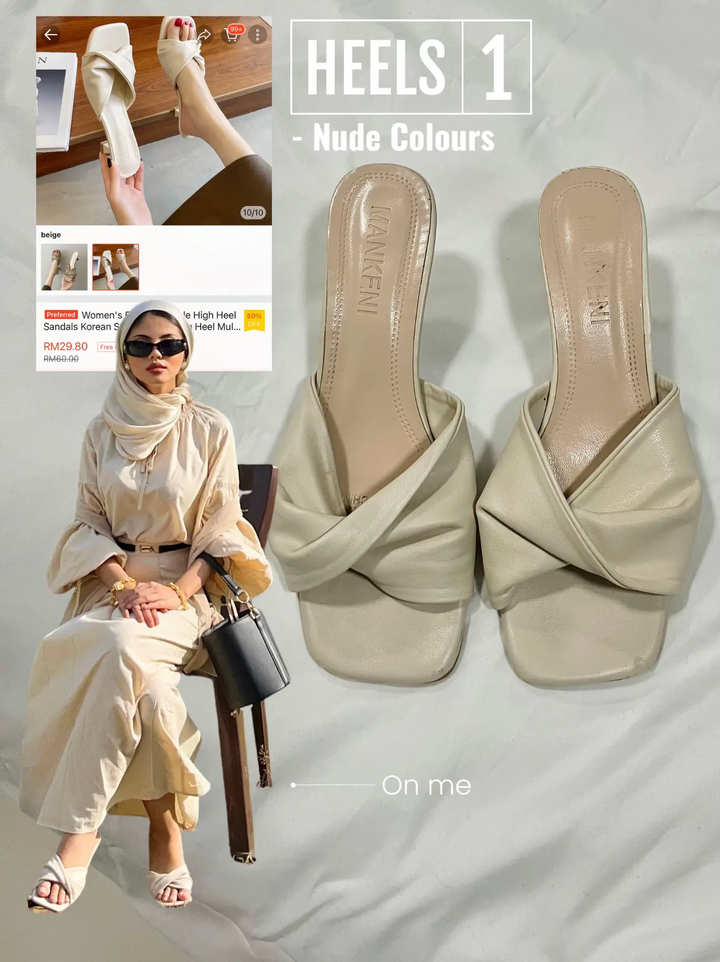 MY NUDE HEELS COLLECTION BELOW RM50👡 | Gallery posted by Sophia Adriana | Lemon8