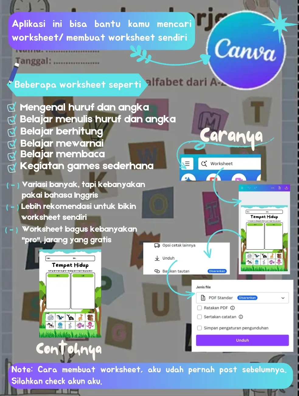 CARI WORKSHEET??? | Galeri diposting oleh Polaroid💕 | Lemon8
