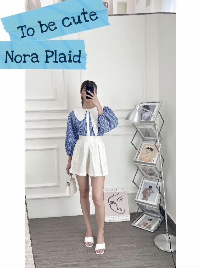 To be cute : Nora Plaid Top | Video dipublikasikan oleh SHOPATALEEN | Lemon8