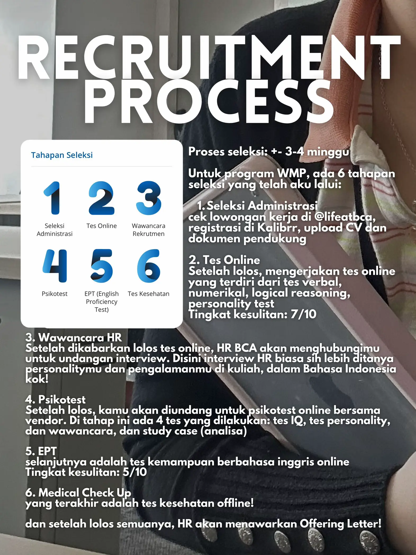 LOLOS SELEKSI TRAINEE DI BCA! SPILL TIPS+TRICKS👩‍💻 | Galeri diposting oleh Viona Visakha | Lemon8