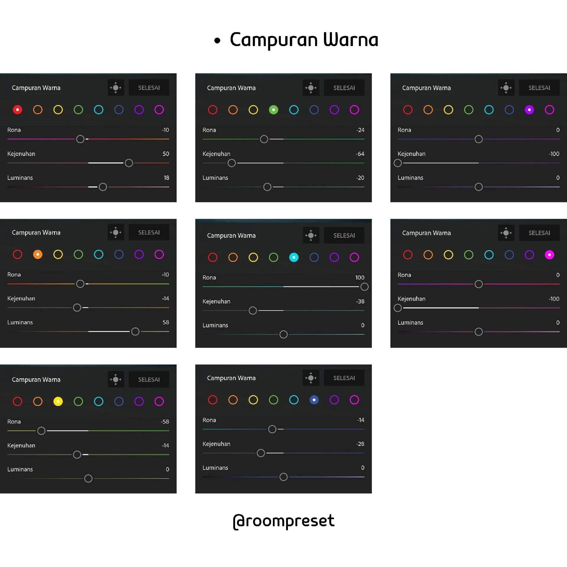 ️ CARA EDIT FOTO MENGGUNAKAN LIGHTROOM ️ | Galeri diposting oleh room preset | Lemon8