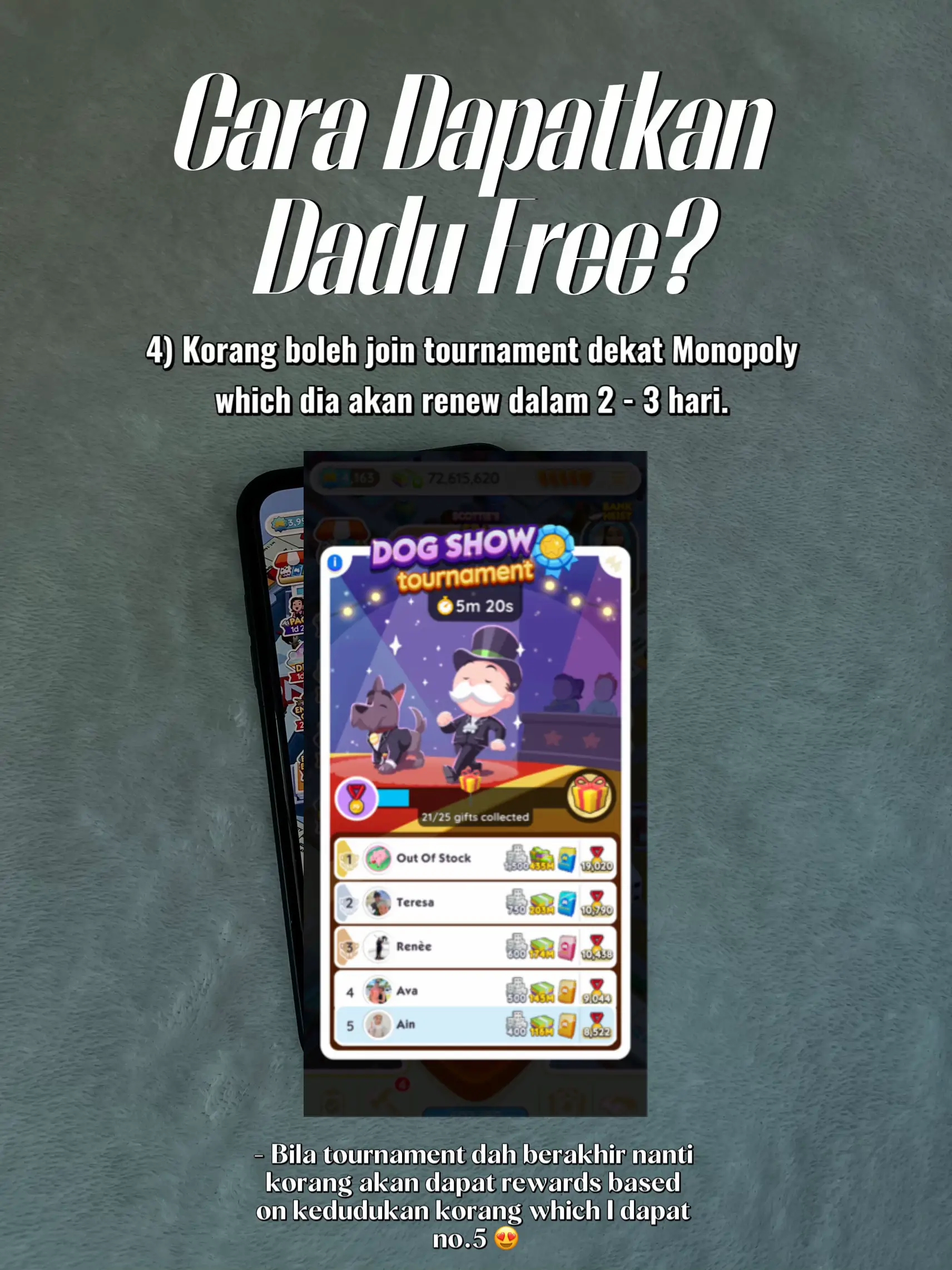 Tip Dapatkan Dadu Monopoly Go Percuma!! 🎲 | Galeri disiarkan oleh Ain ...