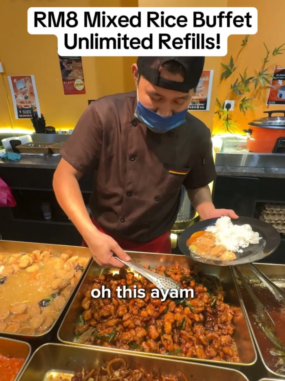 RM8 All-You-Can-Eat mixed rice buffet! | Video diterbitkan oleh Best ...