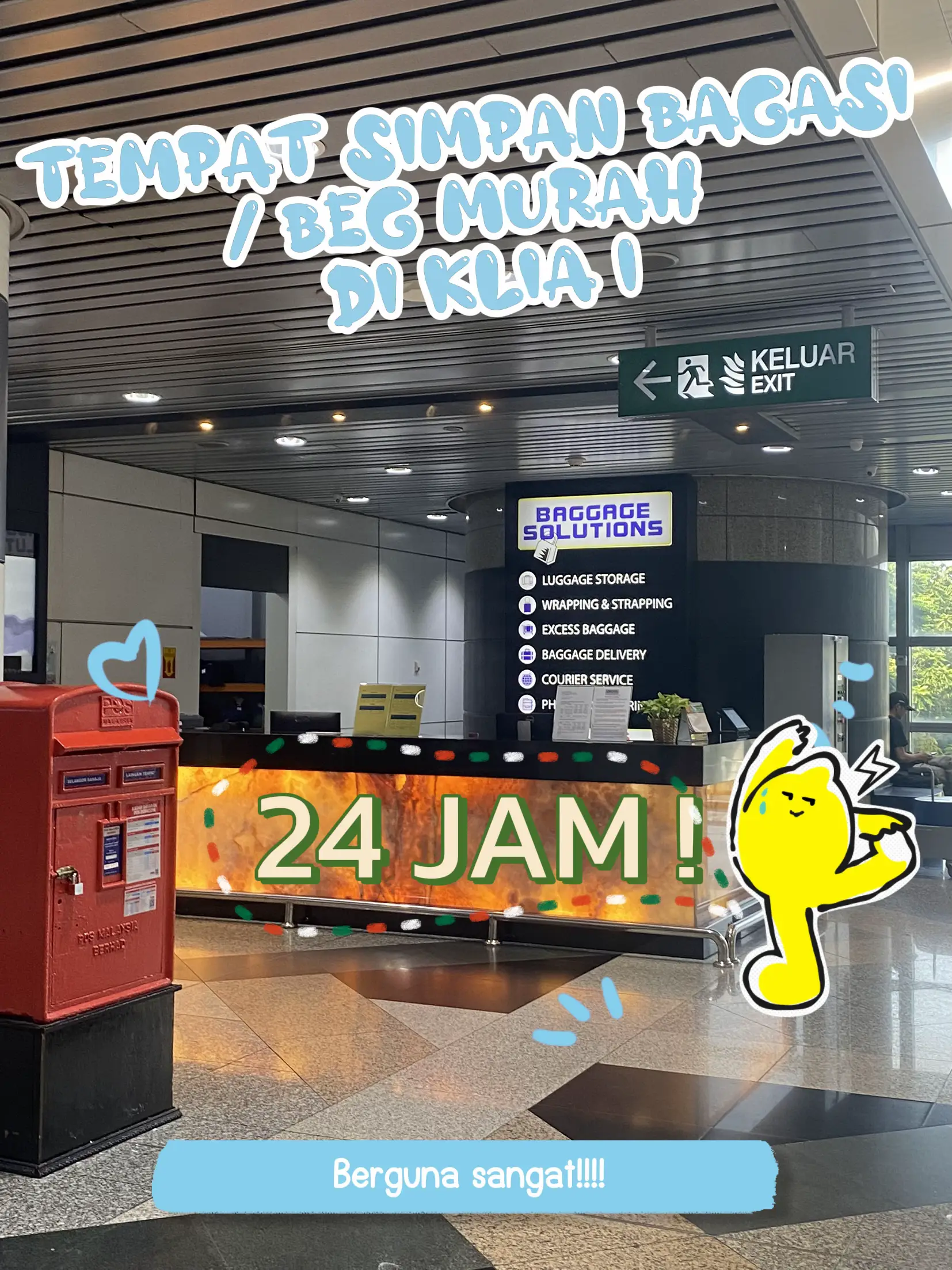 Tempat simpan bagasi/ beg murah di klia 1! | Galeri disiarkan oleh ...