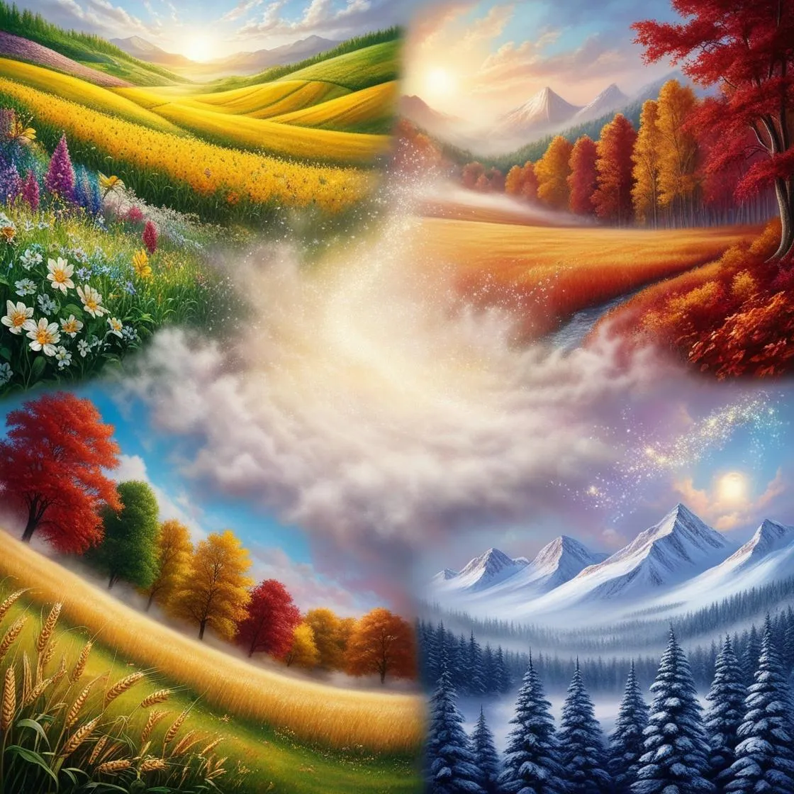 🌿 The Enchanted Seasons – ตำนานแห่งฤดูกาล 🍂☀️ ️🌸 | แกลเลอรีที่โพสต์โดย DOUBLE G | Lemon8