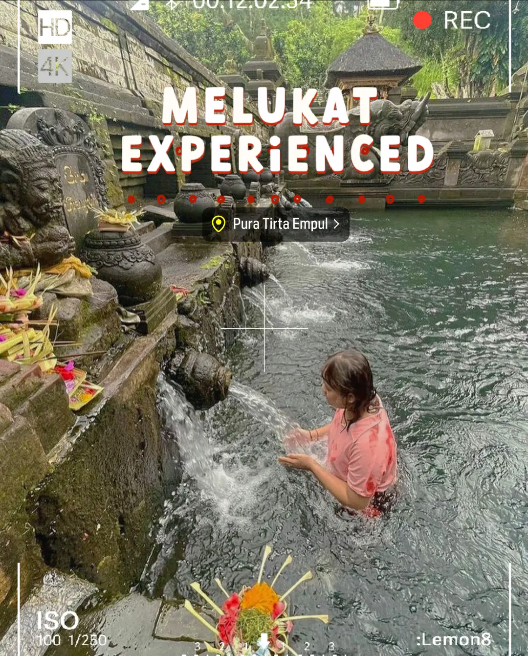 🍋 Melukat Experienced at Pura Tirta Empul, Bali ⛲ | Nabilla Choi 🍋が投稿したフォトブック | Lemon8