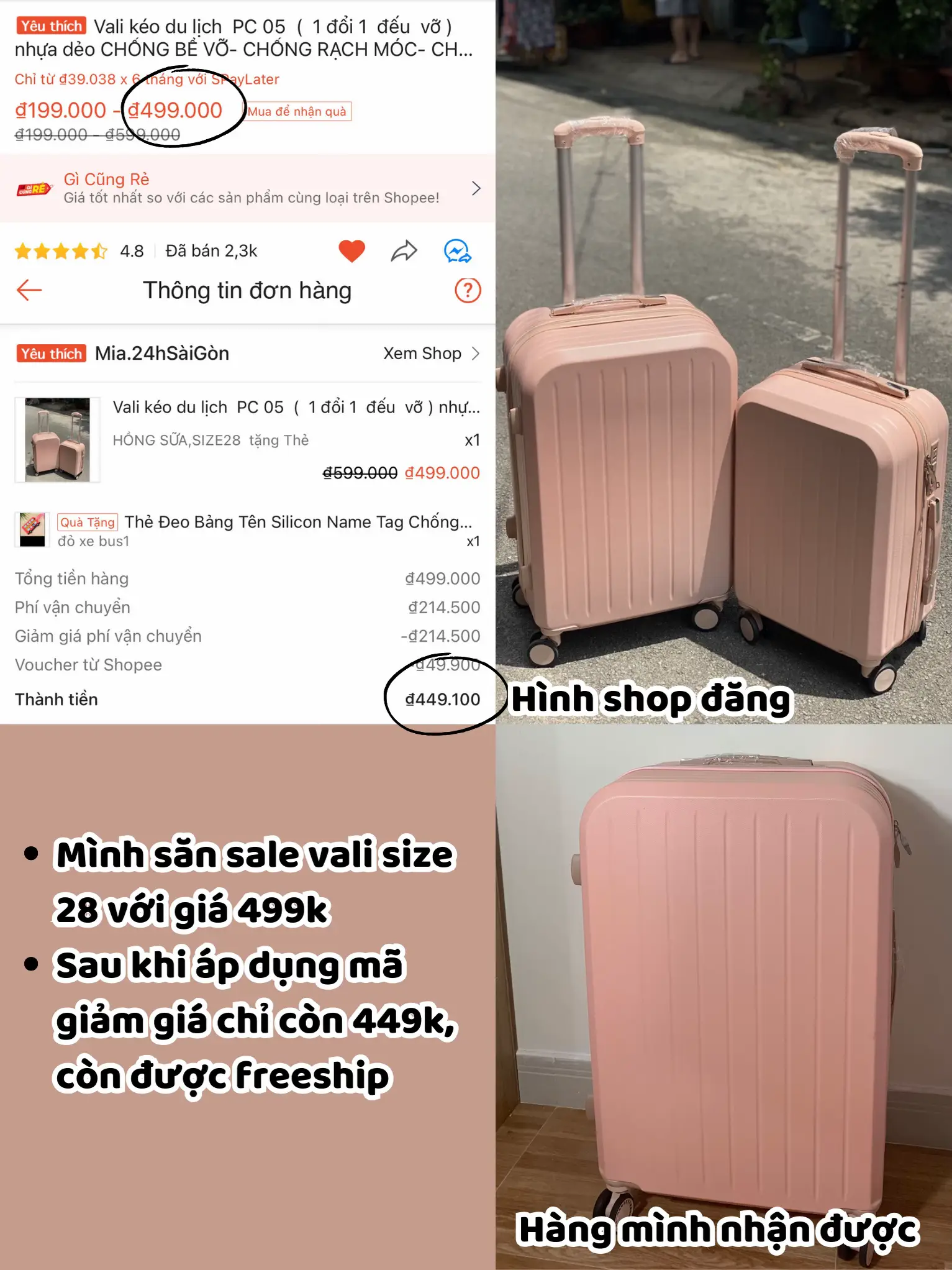 📦 UNBOXING: VALI MÀU HỒNG PASTEL CUTE DƯỚI 500K 🧸🌷 | Gallery posted by ...