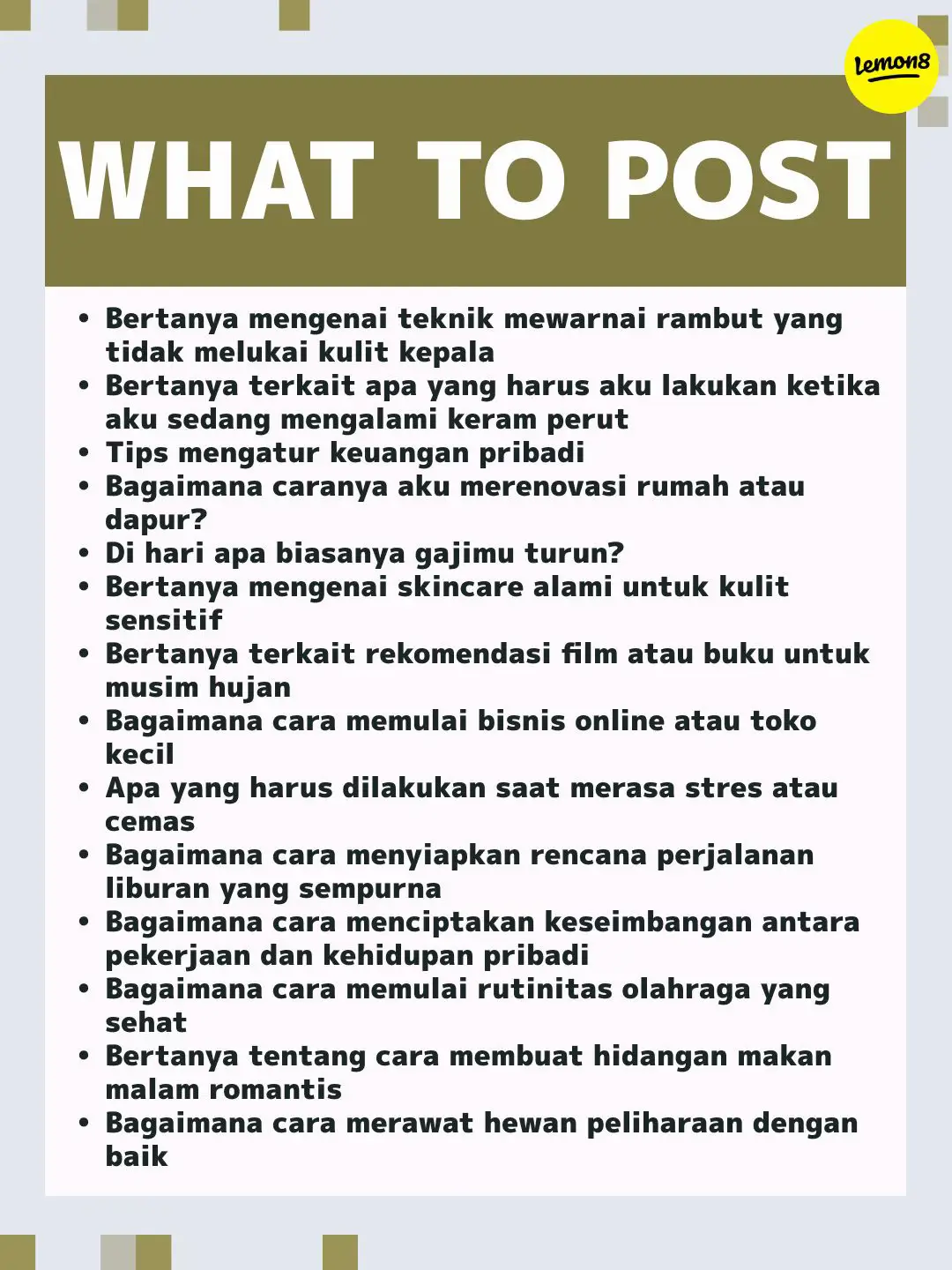 Post Challenge Ep30: #TanyaJawabdiLemon8 | Galeri diposting oleh Lemon8 ...