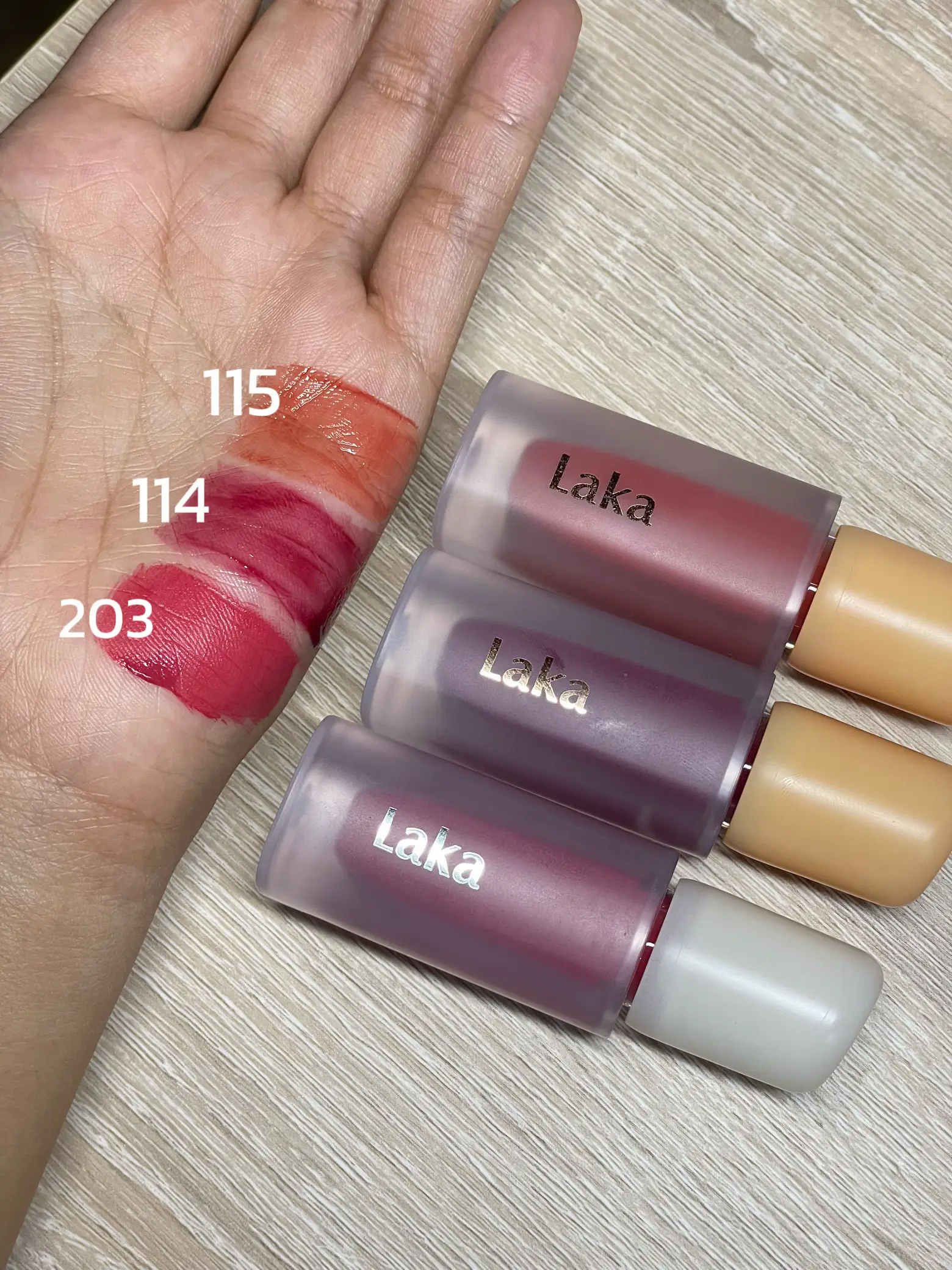 เปิดกรุลิป Laka ที่มีอยู่ โทนสดใส ทาได้ทุกวัน🍅👀 | แกลเลอรีที่โพสต์โดย LaMeow💖👀 | Lemon8