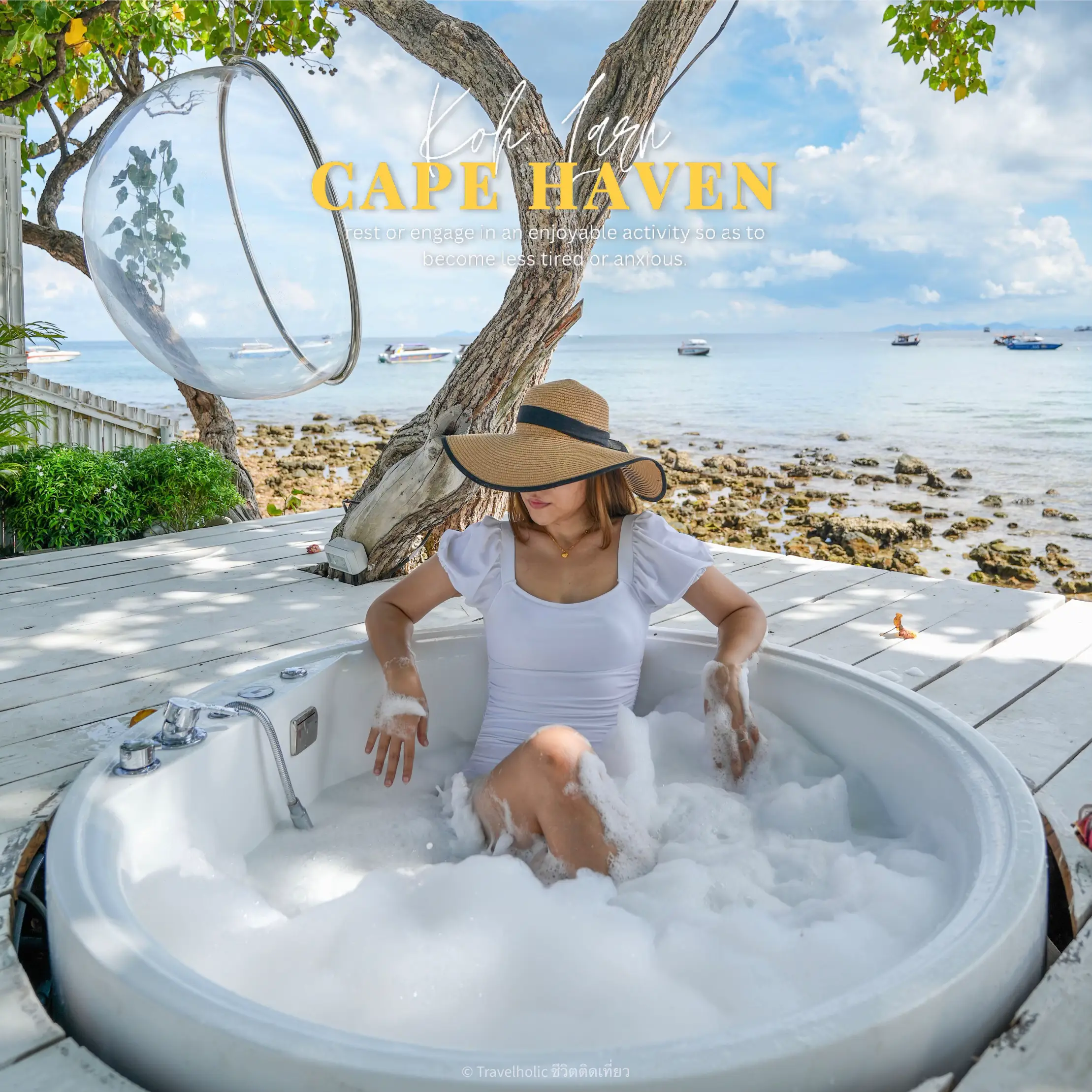 Newest opening room on the seaside of Million Island Clear dome by the sea, the most bang view ...