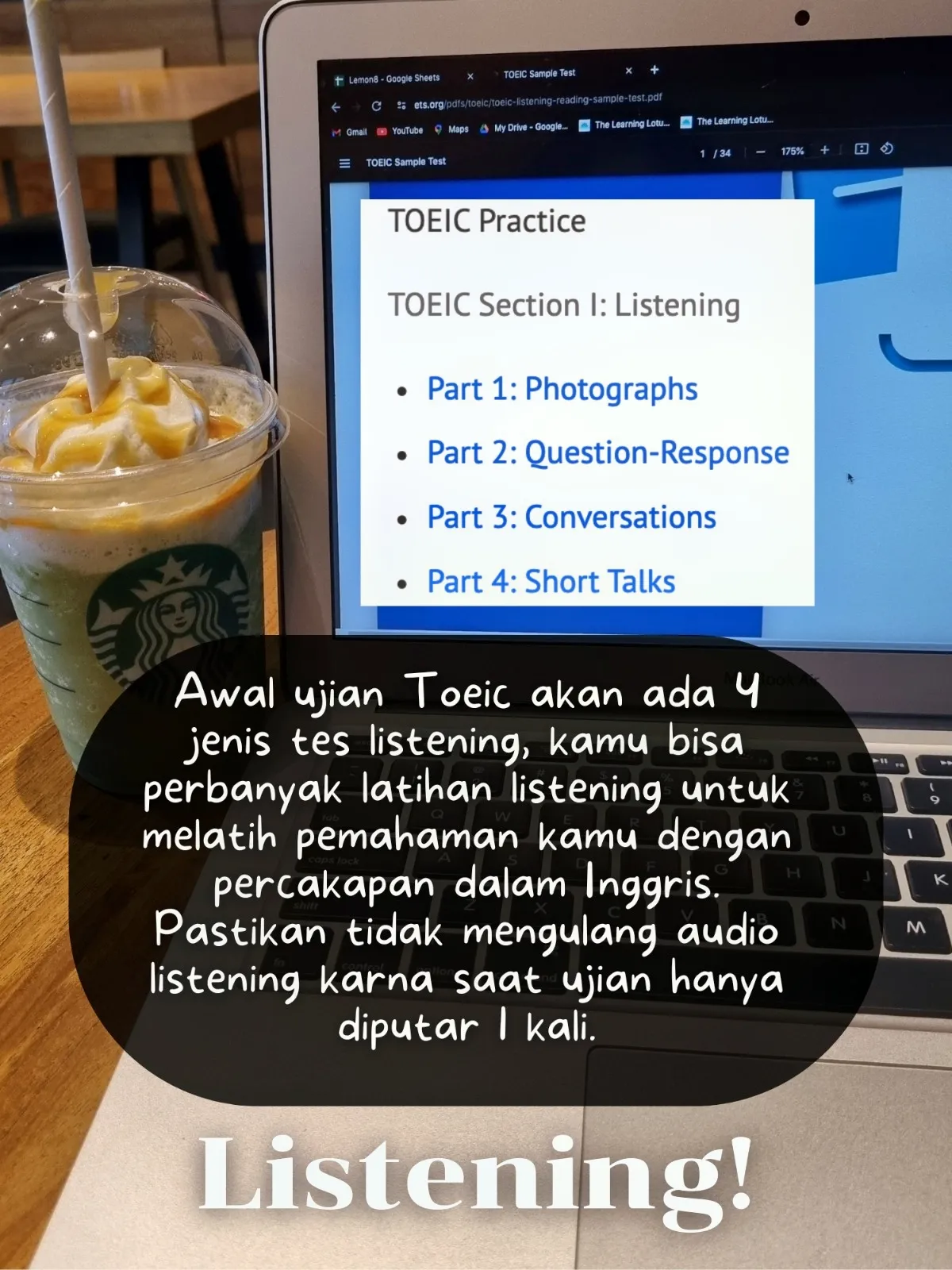 Tips Latihan Ujian Toeic! | Galeri diposting oleh eli🌱 丽娜 | Lemon8